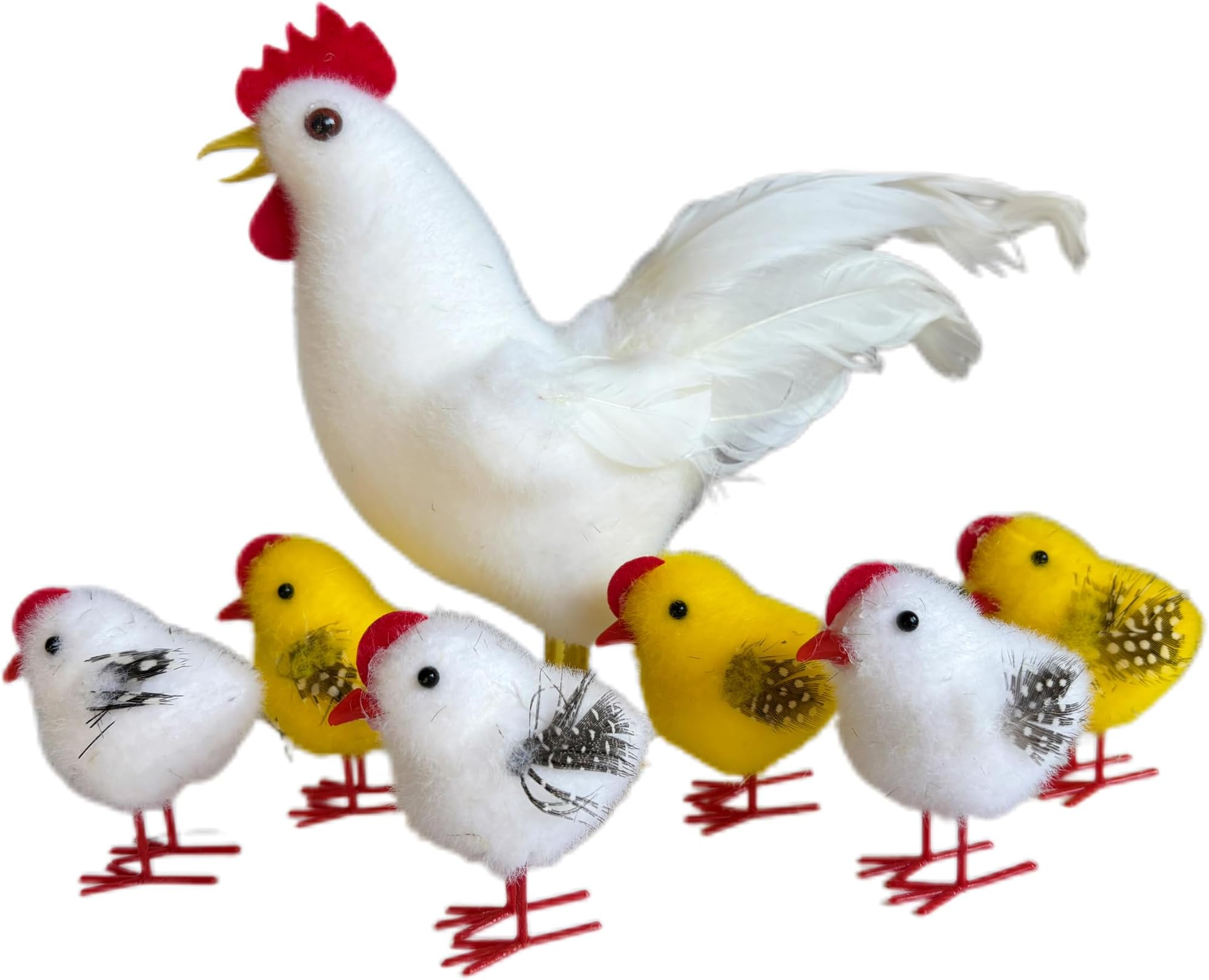 Amazon.com: Basuo-9Q Pack of 6 Realistic Furry Duck Figurines, Lifelike ...