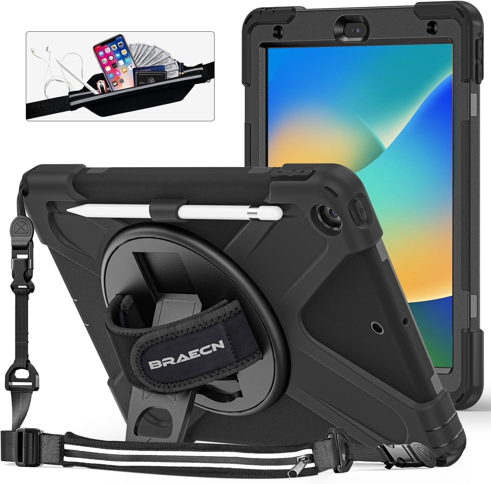 BRAECN iPad 10.2 9th/8th/7th Generation Protective Case, 2021/2020/2019 ...