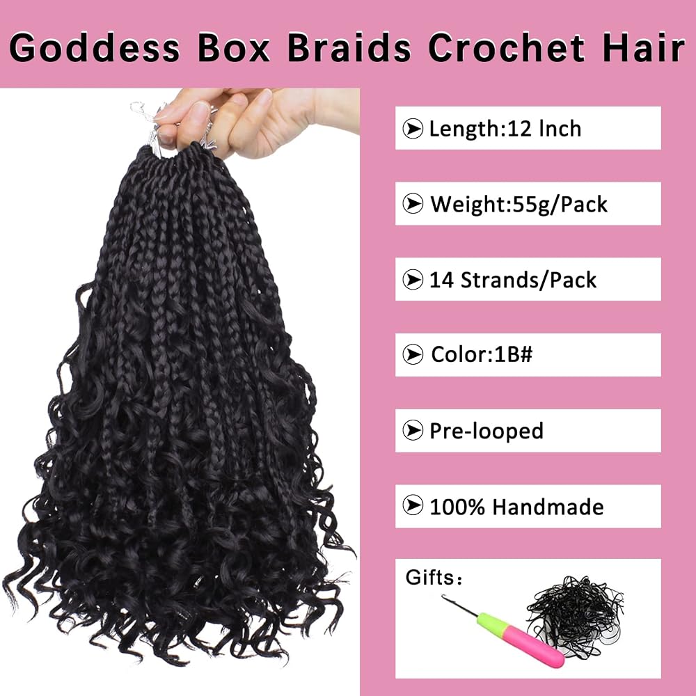 COOKOO 12 Inch Goddess Box Braids Crochet Hair 8 Philippines | Ubuy
