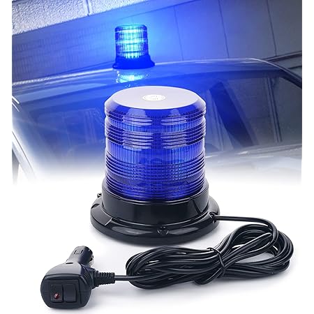 Amazon.com: LUMENIX Blue LED Rooftop Beacon Light, Magnetic | Screw ...