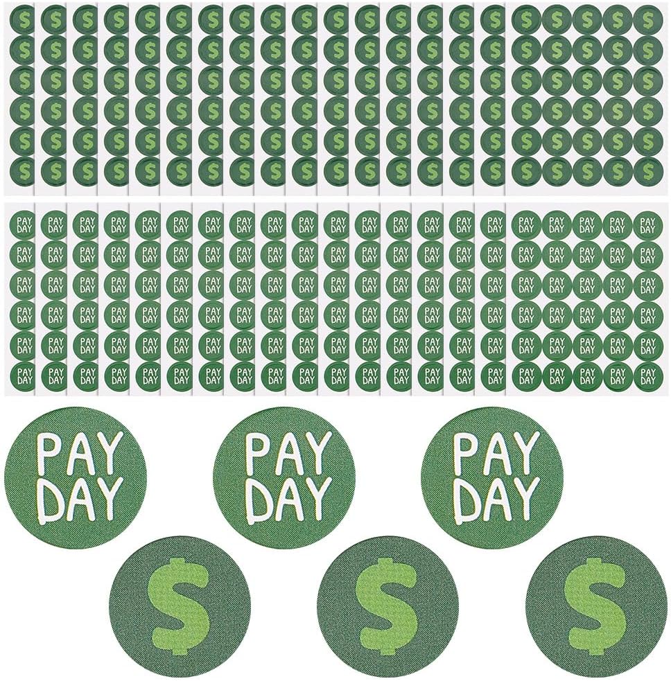 Amazon.com: OLYCRAFT 50 Sheets Dollar Sign Pay Day Planner Stickers 12 ...