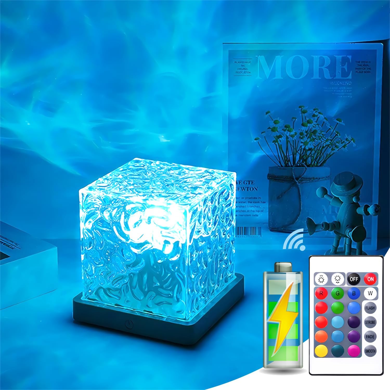 SUOAPAIQ Ocean Wave Projector Lamp, Northern Lights Aurora Projector ...