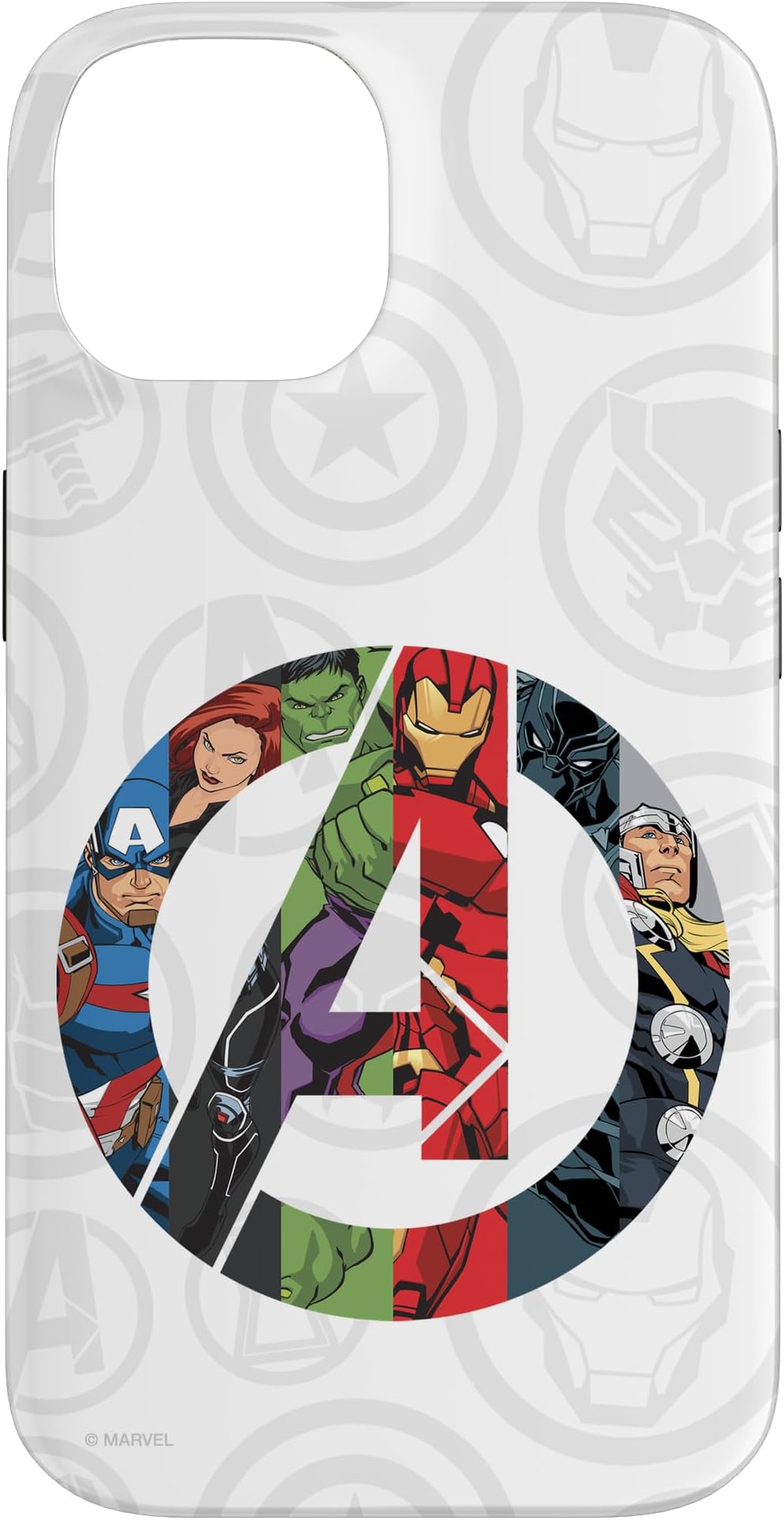 Amazon.com: iPhone 14 Marvel Avengers A Logo with Super Heroes Case ...