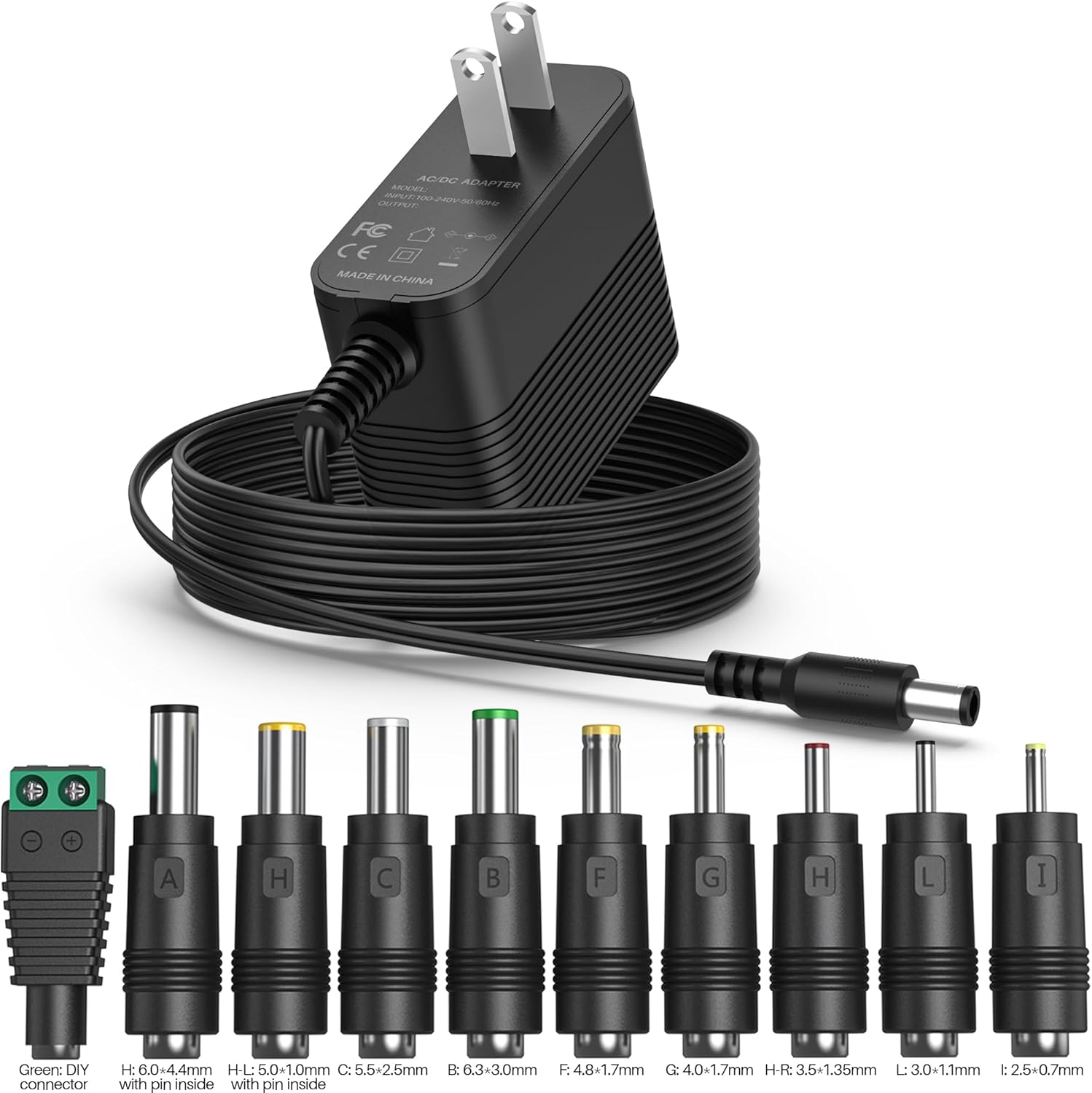 Amazon.com: 12V 3A Power Supply 36W 12V 3A Power Adapter with 10 ...