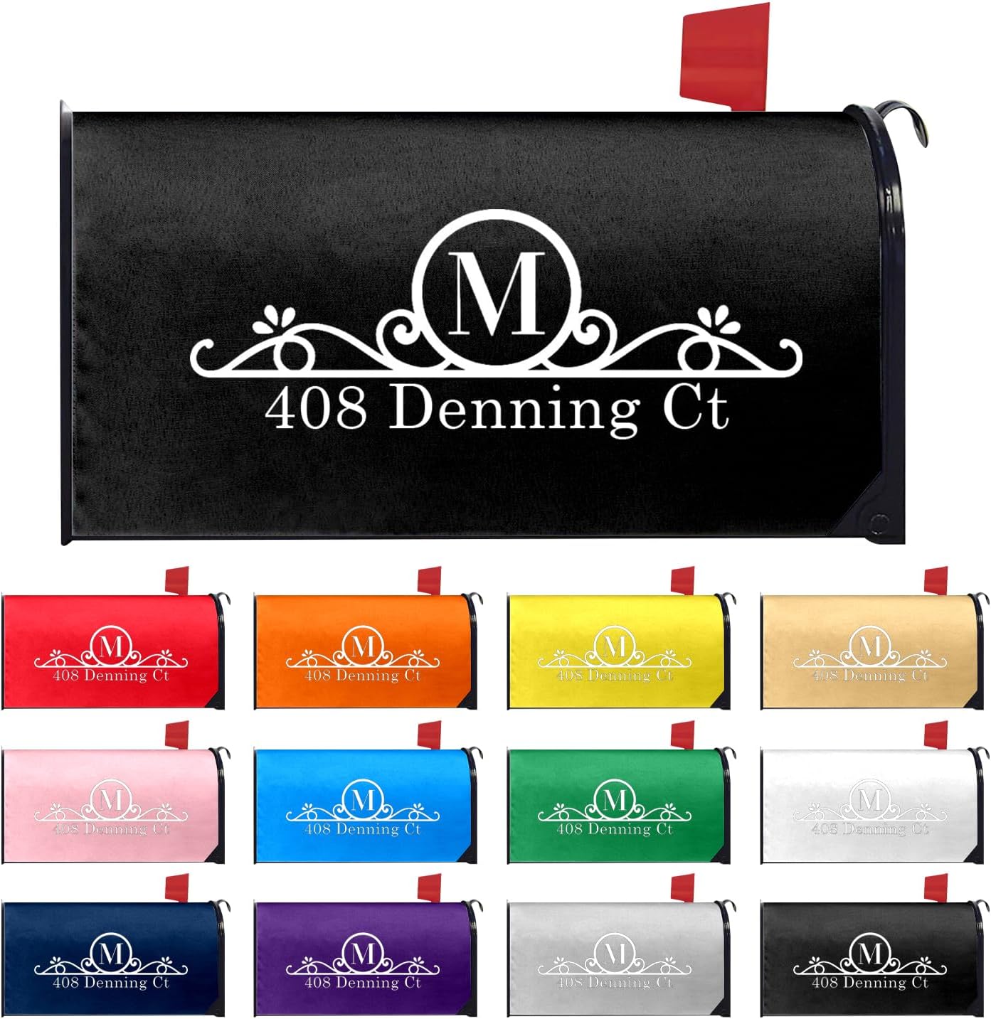 Amazon.com: Custom Mailbox Covers Magnetic Numbers Monogram Street ...