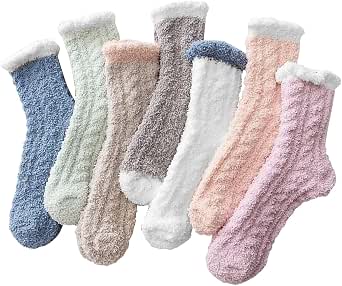 Calcetines Mujer, 7 Pares Calcetines Térmicos para Mujer Dama,Calcetas ...