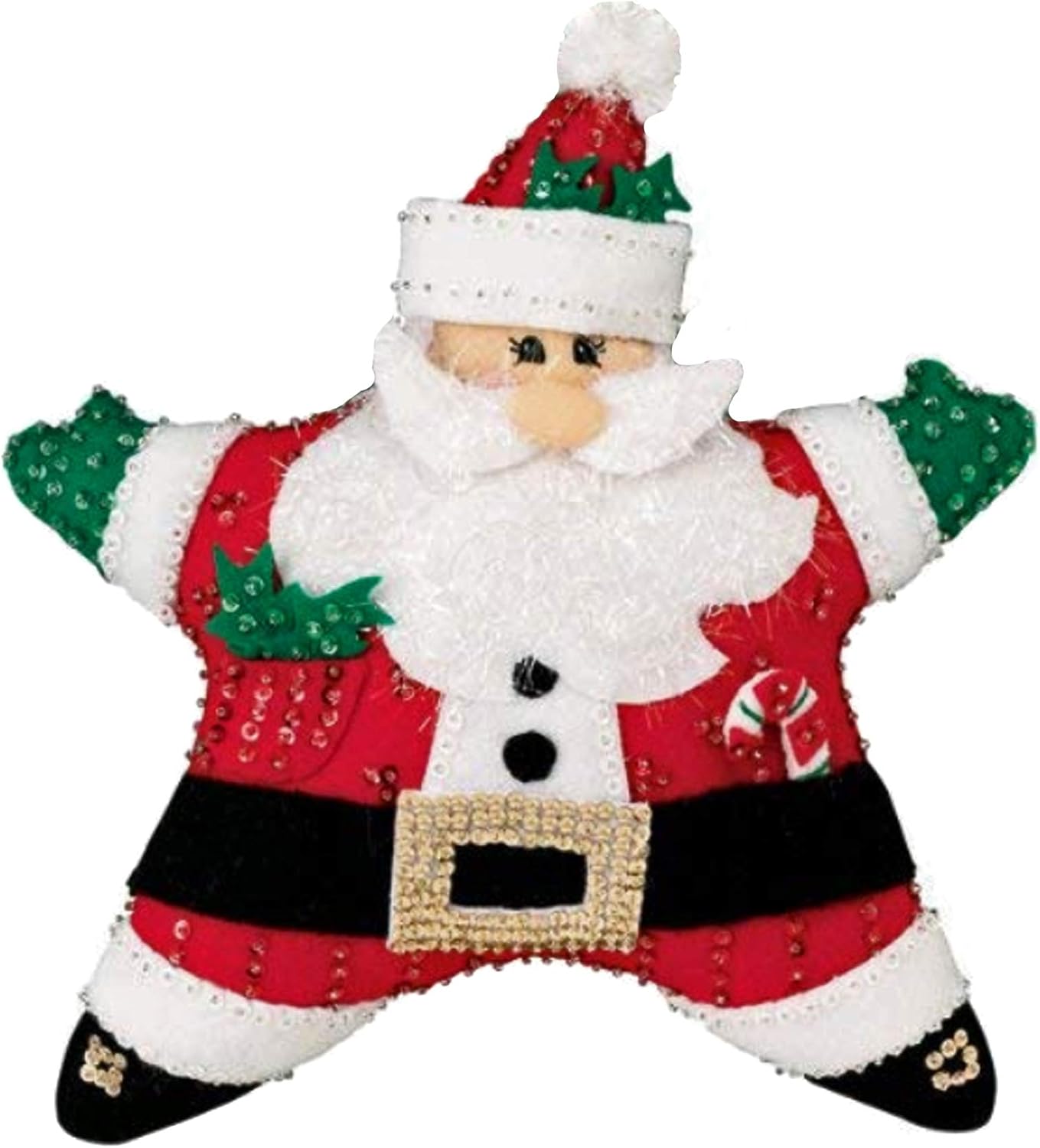 Amazon.com: Dimensions Santa Star Pillow Felt Applique Kit