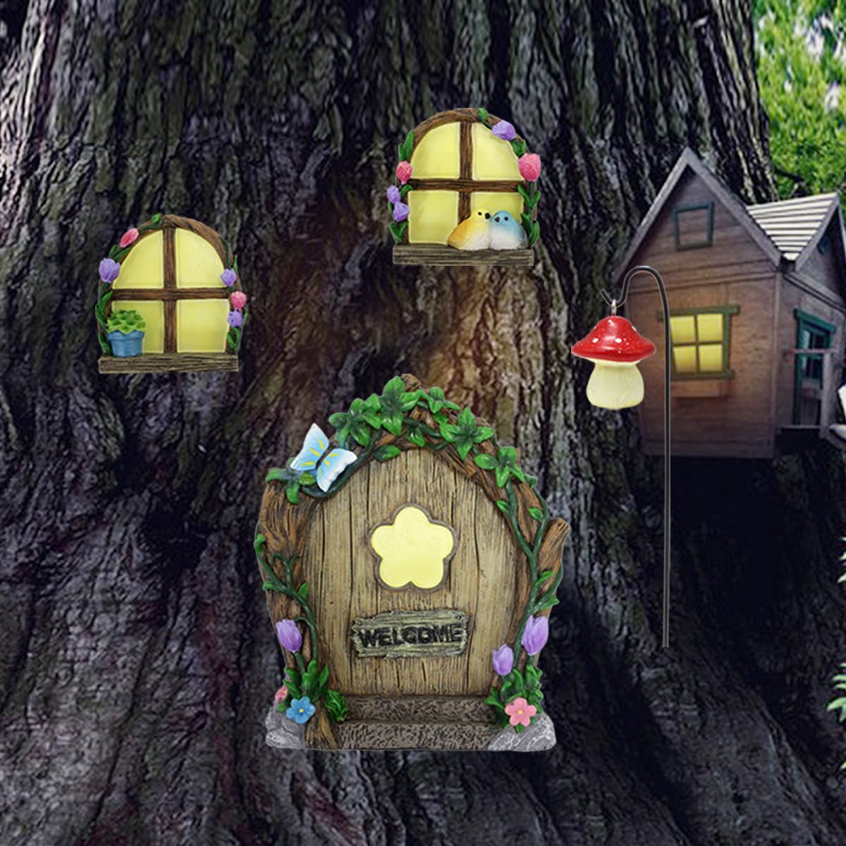 Fairy Cottage Windows Miniature Fairy Garden | Beneath The Ferns