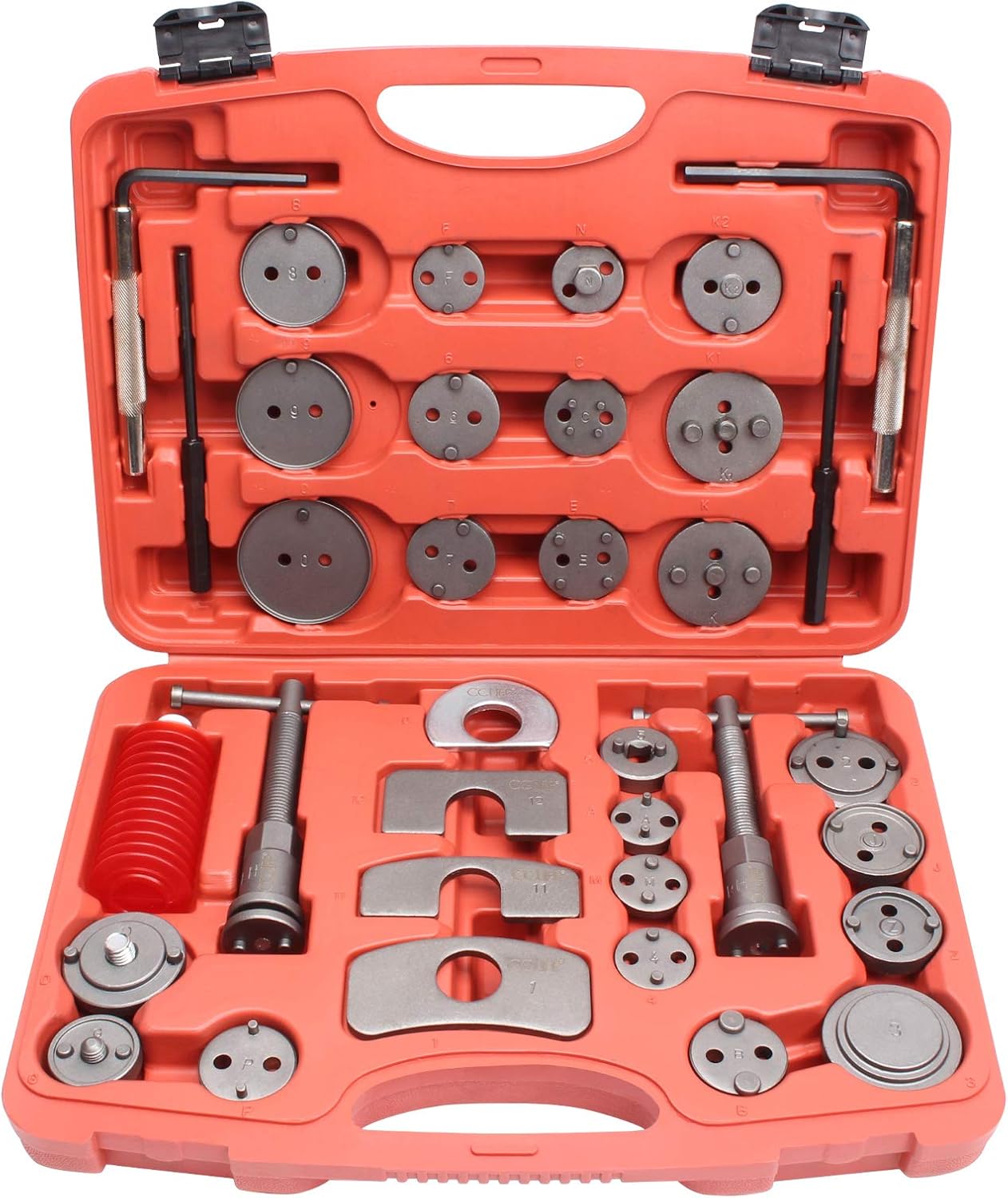 CCLIFE 35 pcs Universal Brake Caliper Rewind Tool Brake Piston Spreader ...