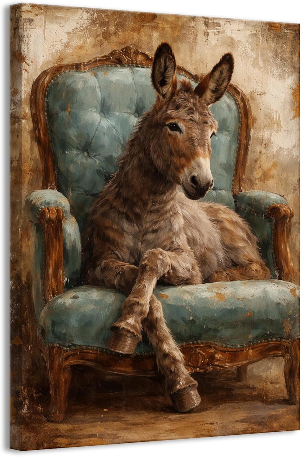 Amazon.com: Regal Donkey Repose Art, Canvas or Poster, Animal Farmhouse ...