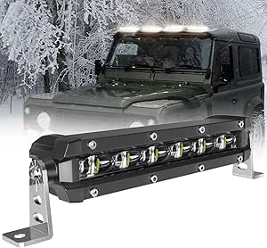 CO LIGHT 7 inch LED Light Bar Slim Led Bar Single Row 20W 6D Lenses for ...