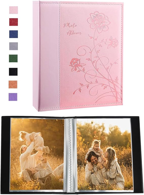 Artmag Small Photo Album 4x6 Photos, 2 Packs Leather Cover Mini Photo ...