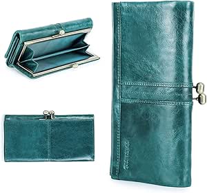 Contact's Womens Kiss Lock Purse Leather Clutch Wallet Frame Coin ...