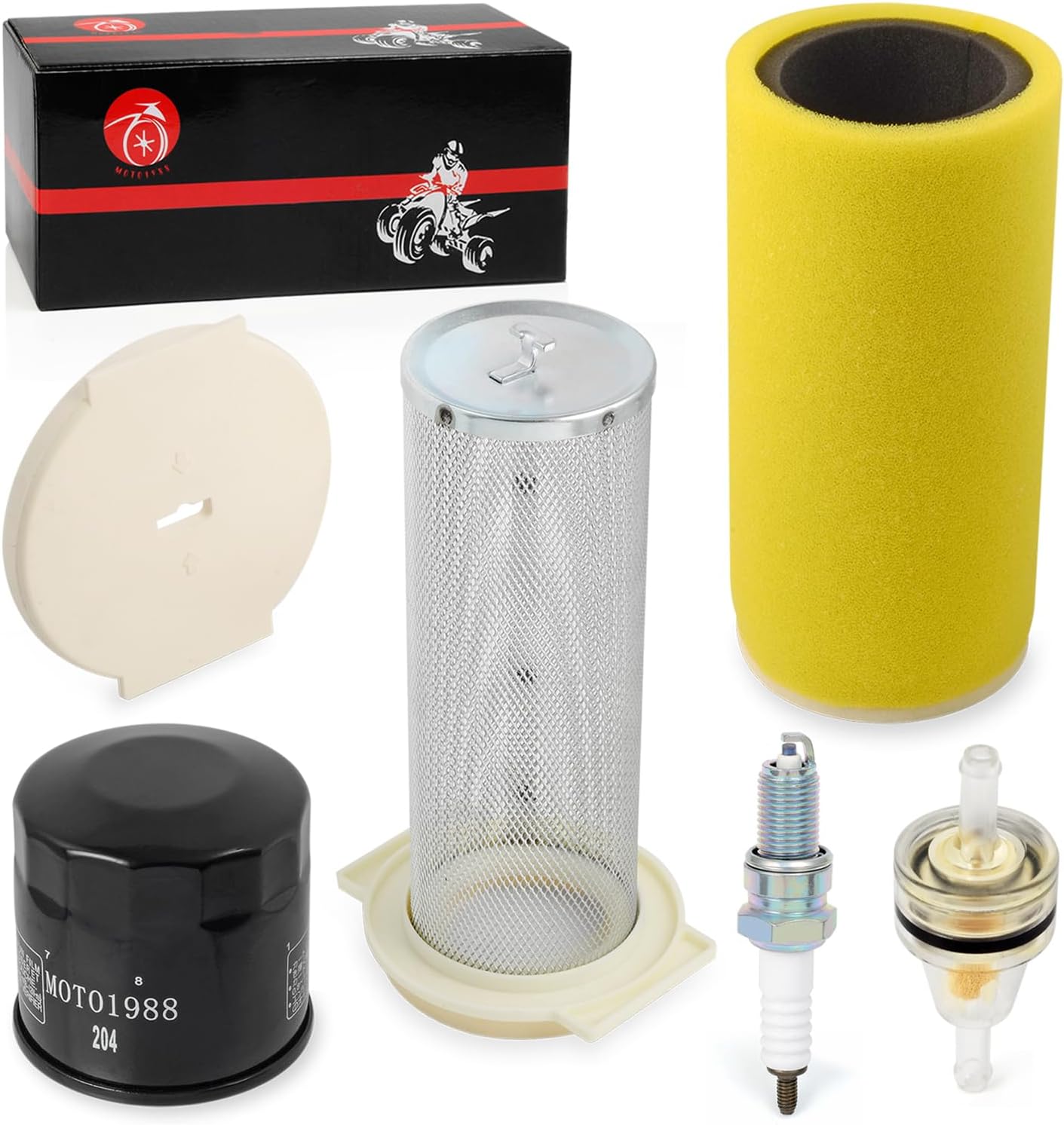 Amazon.com: Air Filter Kit Guide & End Cap Fuel Oil Filter Spark Plug ...