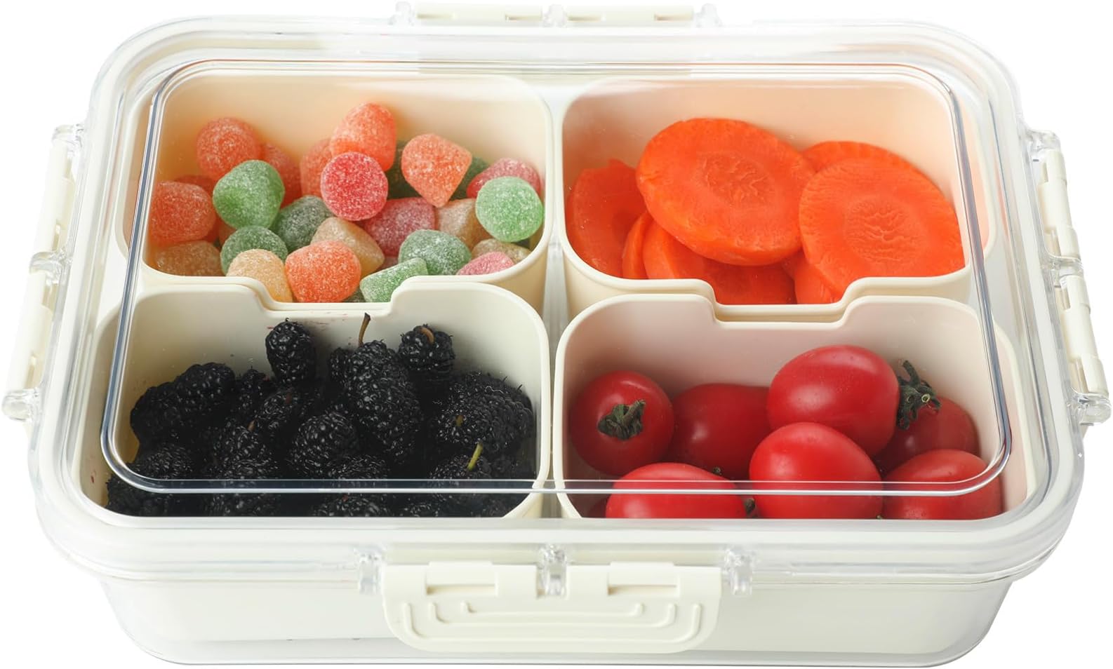 Snack Aufbewahrungsbox, Snackteller mit Fächern, Küche Snackteller mit ...