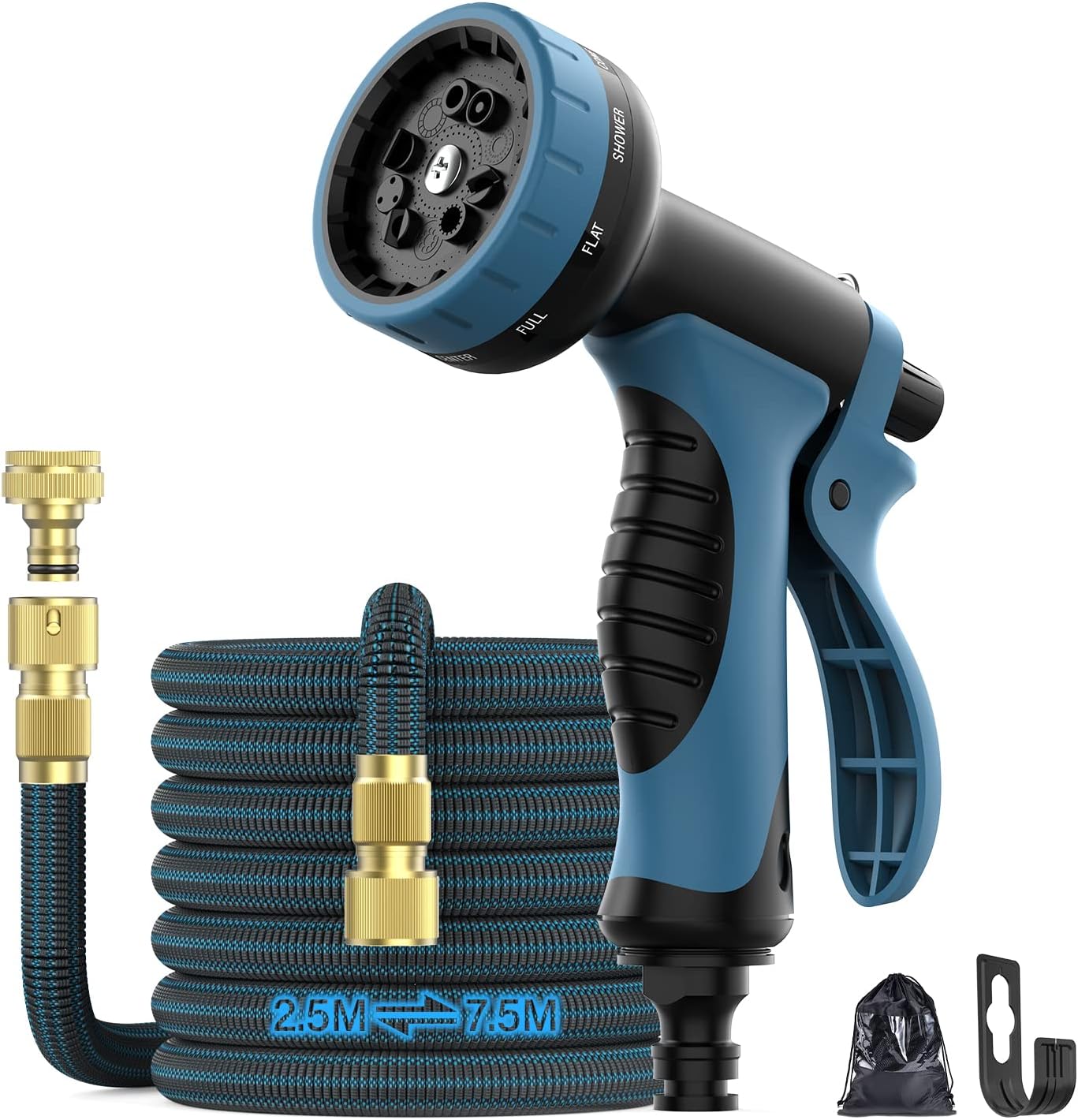 Garden Hose 15m Hose Pipes with 10 Modes Water Spray Gun Expandable ...