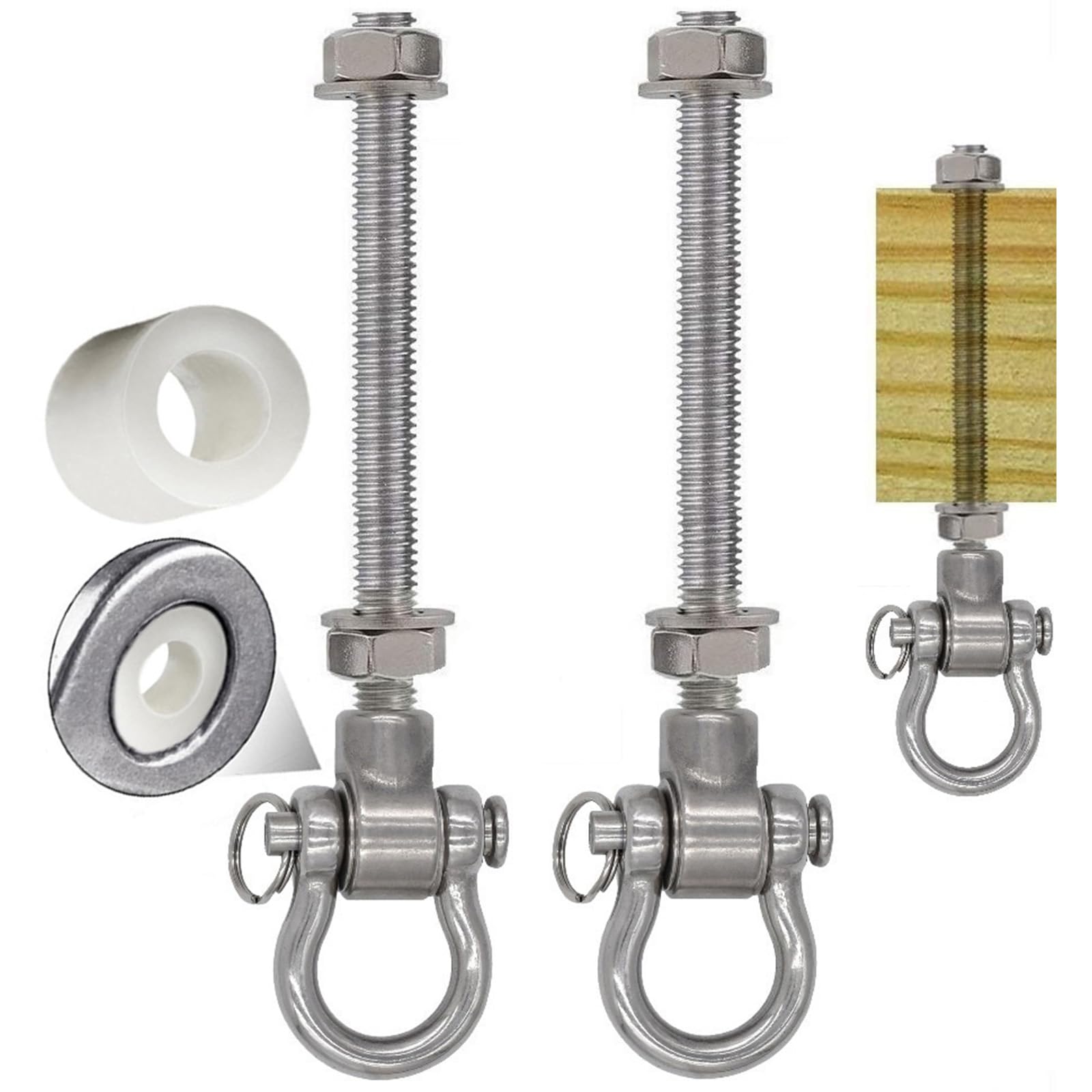 Amazon.com: WWFFEN 2 Bearing Silent Heavy Duty Swing Hanger Permanent ...