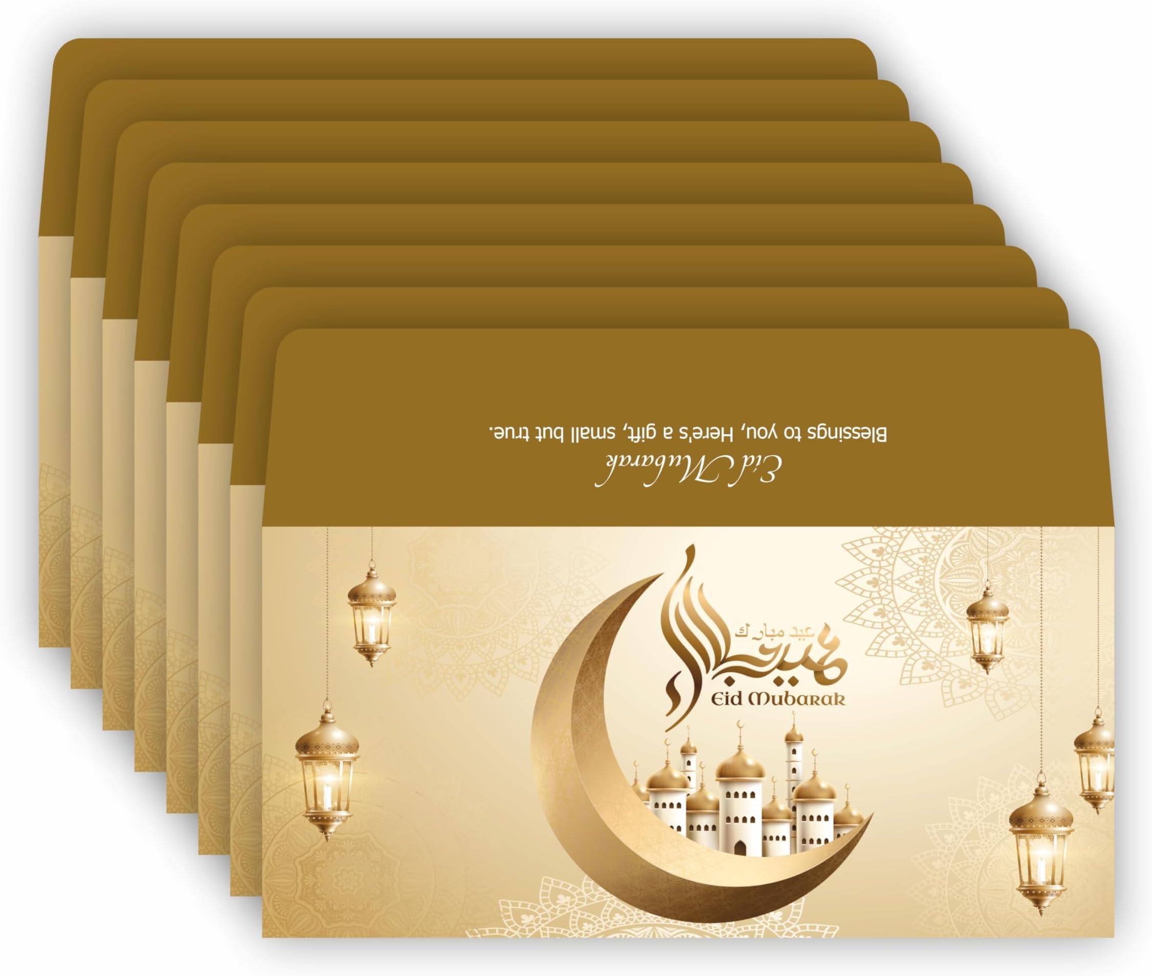 Anne Print Solutions® Pack Of 12 Eid Mubarak Envelopes Shagun Colorful ...