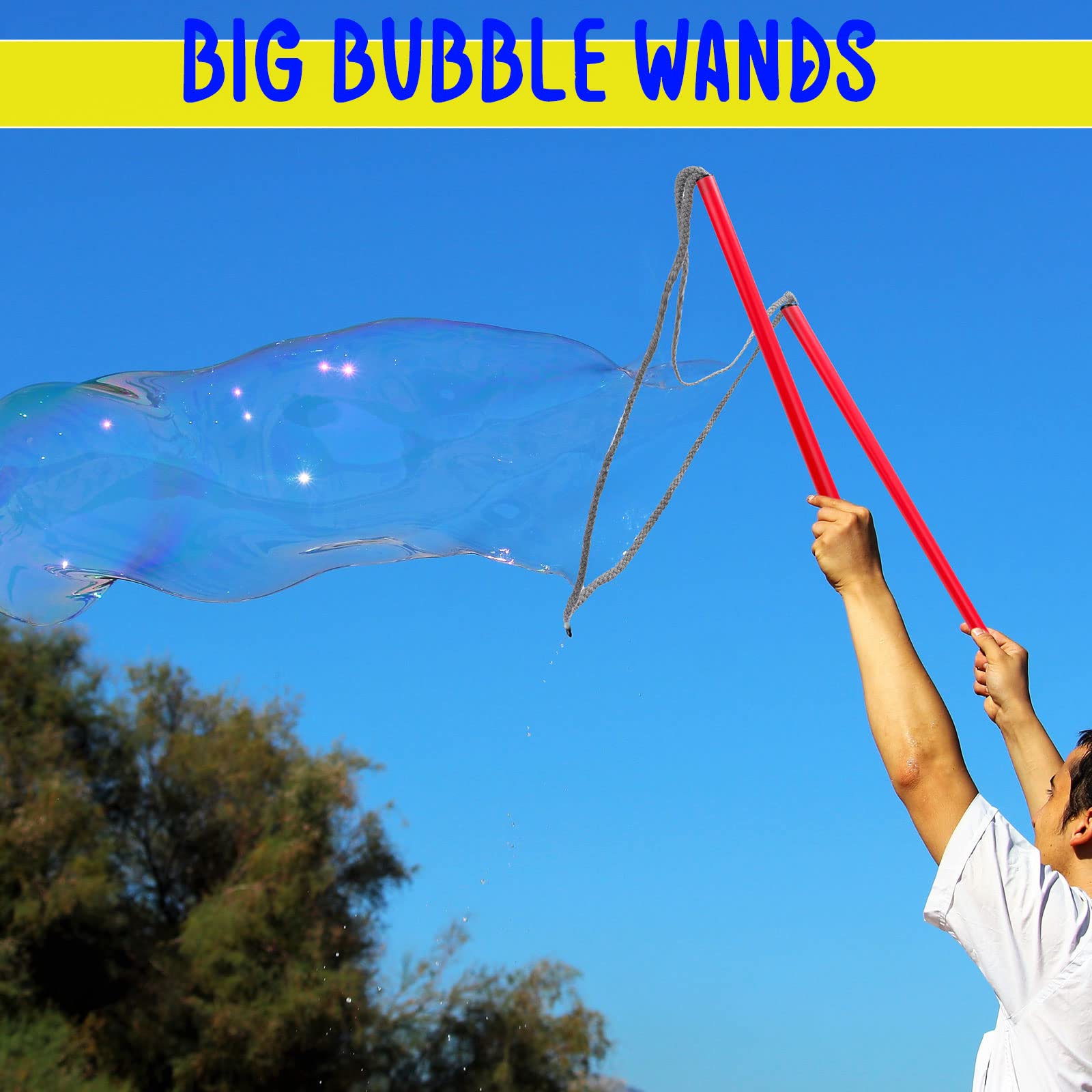 Snapklik.com : FairySandy 8 Pieces Giant Bubble Wands Big Bubble Wands ...