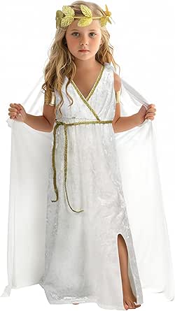 Amazon.com: JPXH Greek Costume Kids Children's Goddess Dress Athenian ...
