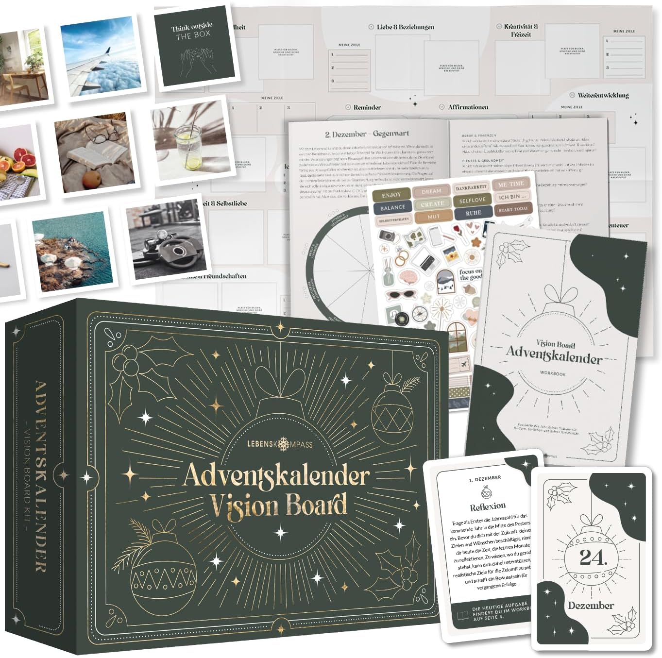 Lebenskompass® Adventskalender 2024 Vision Board - Erreiche Deine Ziele ...