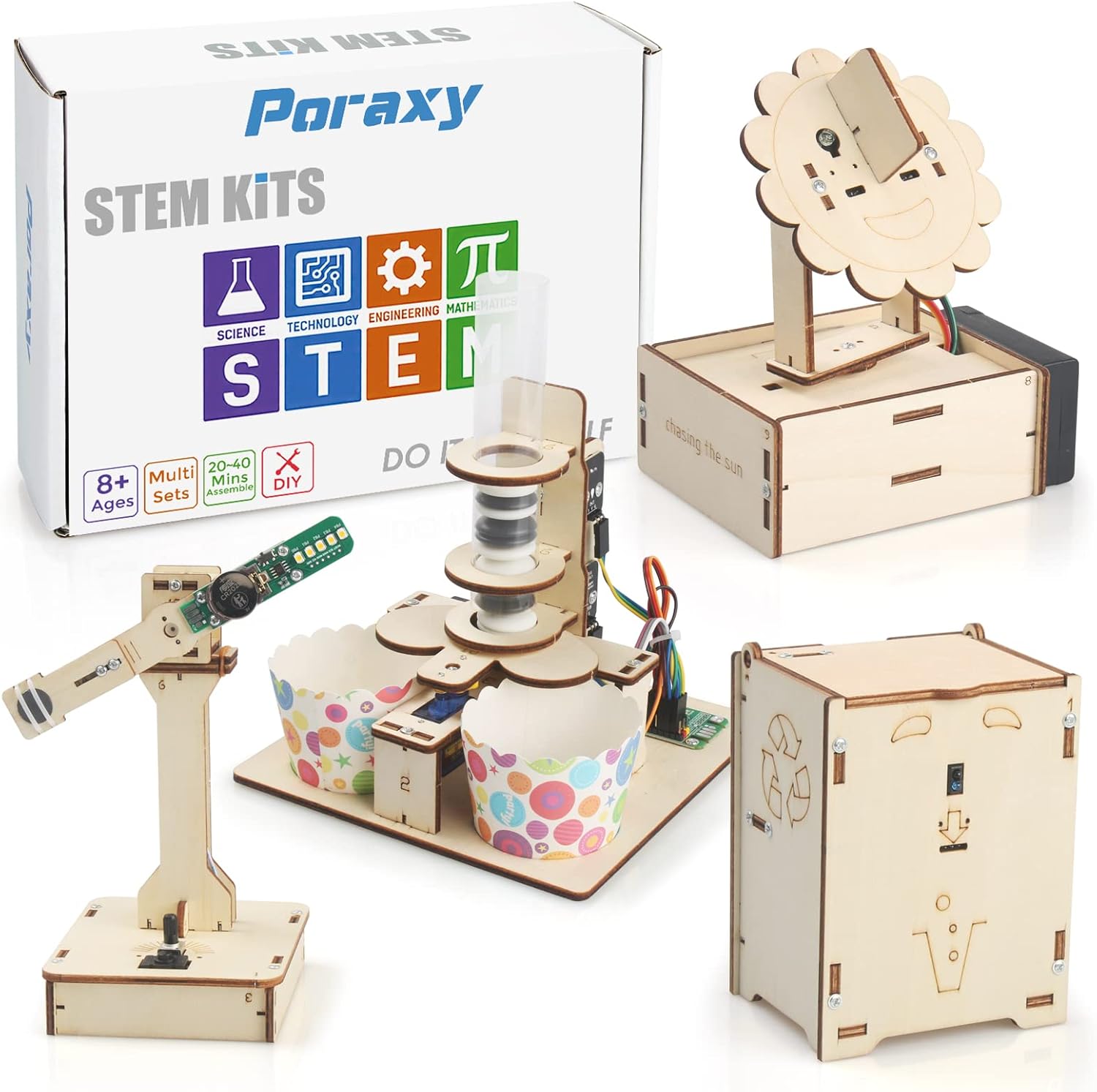 Amazon.com: STEM Kits for Kids Age 8-10, 4 Set STEM Projects for Kids ...