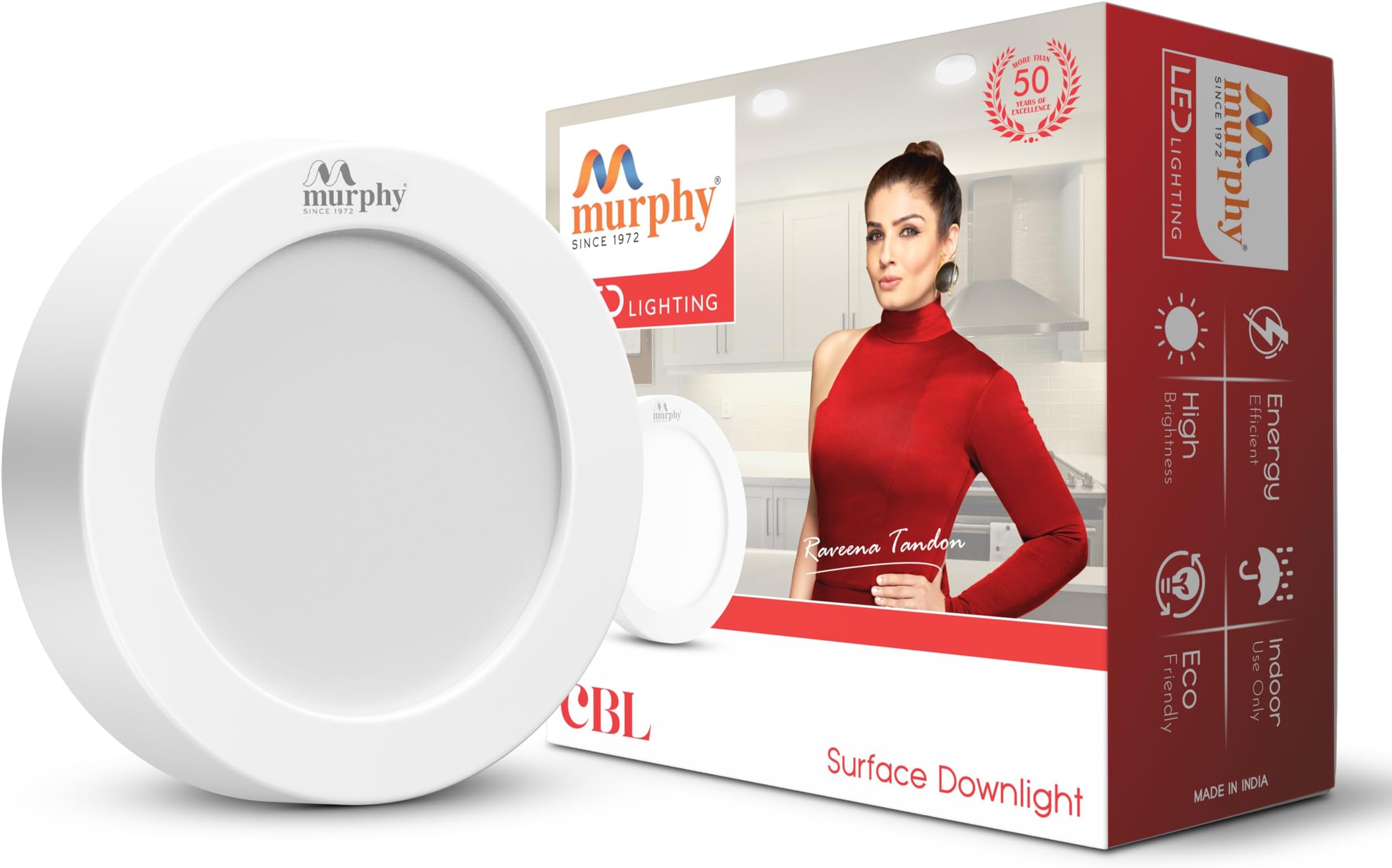 Buy Murphy Aluminium 3 Watts Moon Round Led Cob Surface Cabinet/Ceiling ...