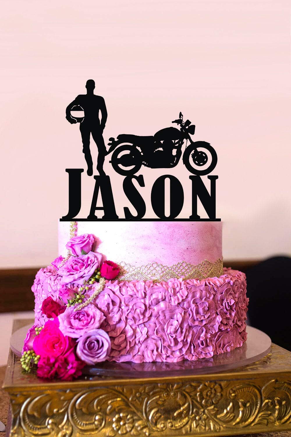 Buy Biker Cake Topper, Motorcycle Cake Topper, Bike Cake Topper ...