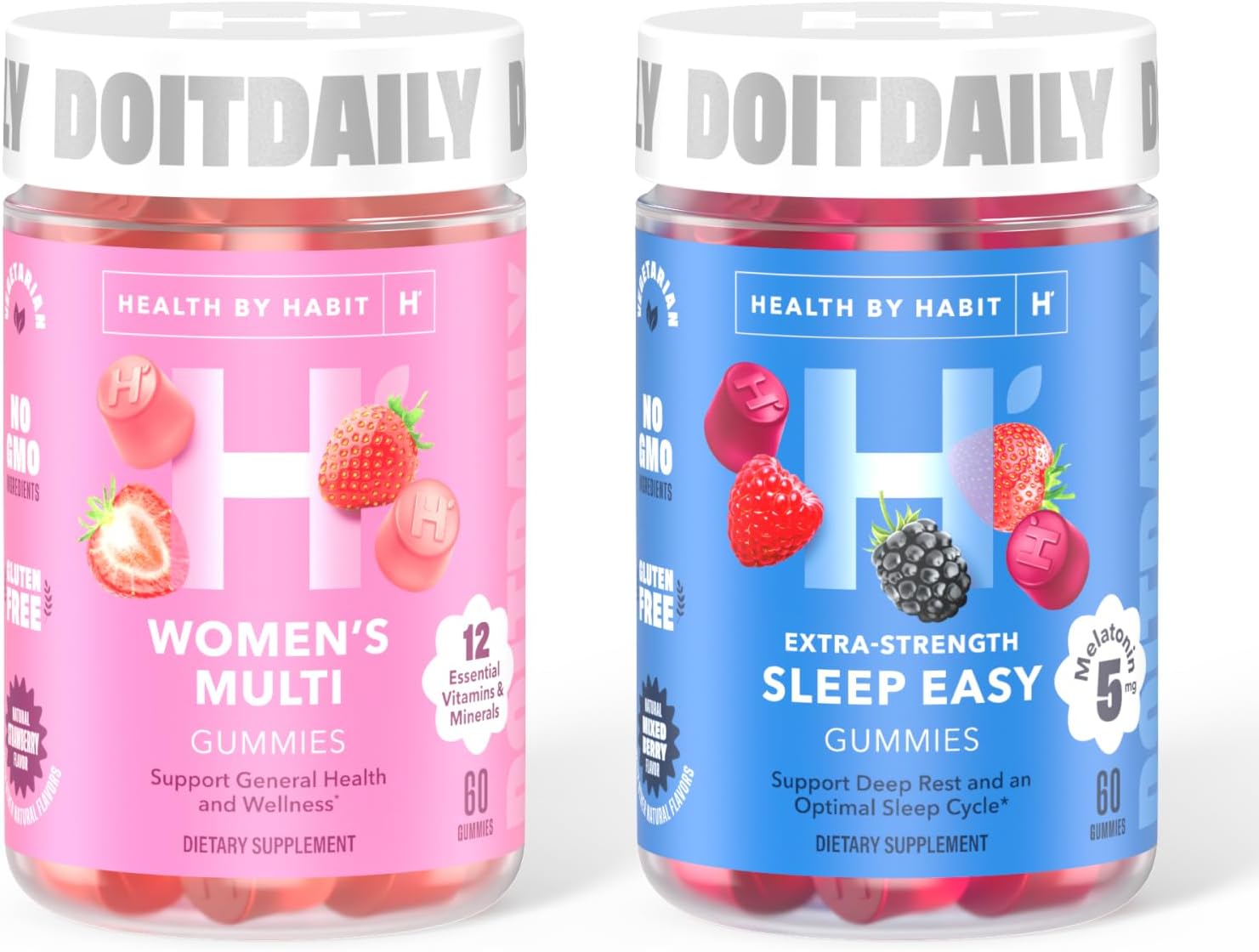 Amazon.com: Health By Habit Day & Night Kit - Women's Multi (60 Gummies ...