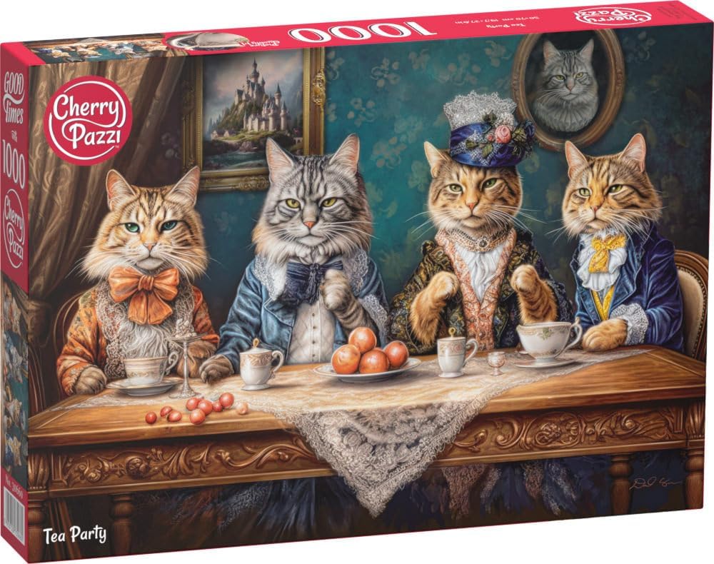 Amazon.com: CherryPazzi Tea Party 1000 Piece Jigsaw Puzzle - Premium HD ...