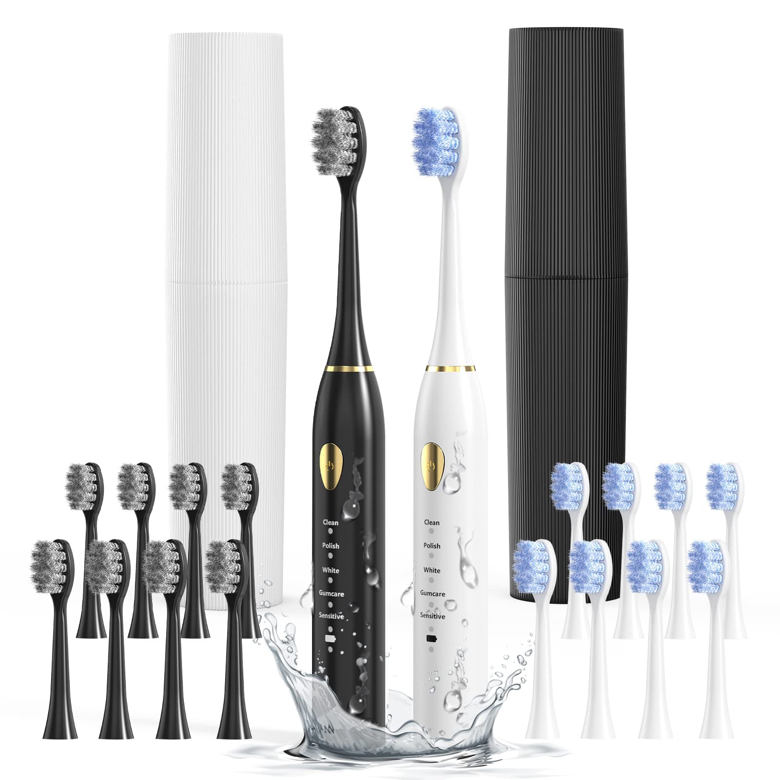 Dual Handle Ultra Whitening 35,000 VPM Electric ToothBrushes,Black ...