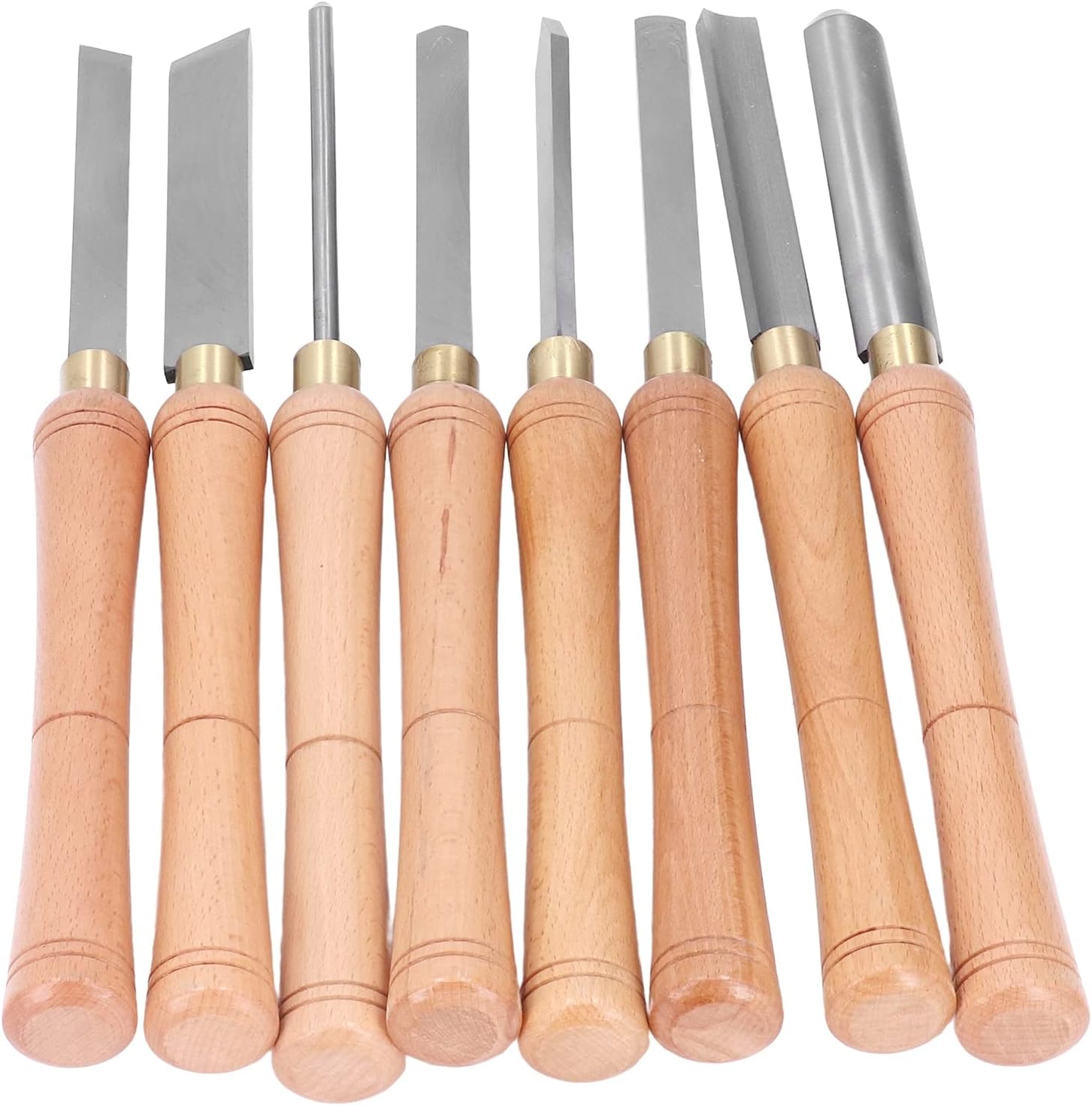 8pcs Woodturning Gouge Set High Speed Steel Beech Spindle Gouge Kit ...