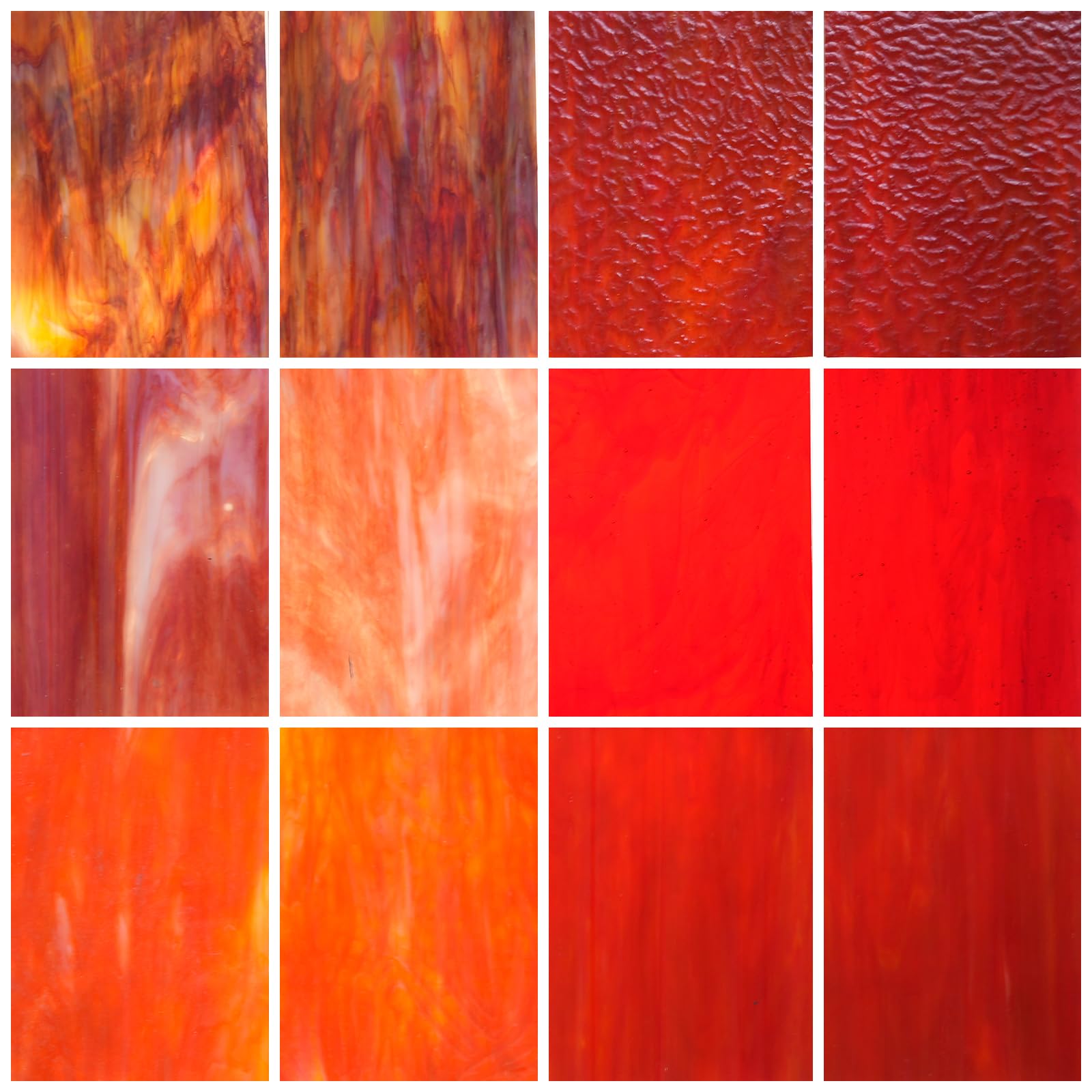 Snapklik Wecrejoni 12 Sheets Mixed Red Stained Glass Sheets 4 X snapklik-wecrejoni-12-sheets-mixed-red-stained-glass-sheets-4-x