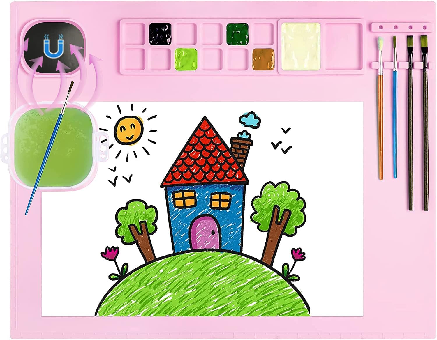 Amazon.com: WISRIGHT Silicone Paint Mat – Silicone Craft Mat for ...