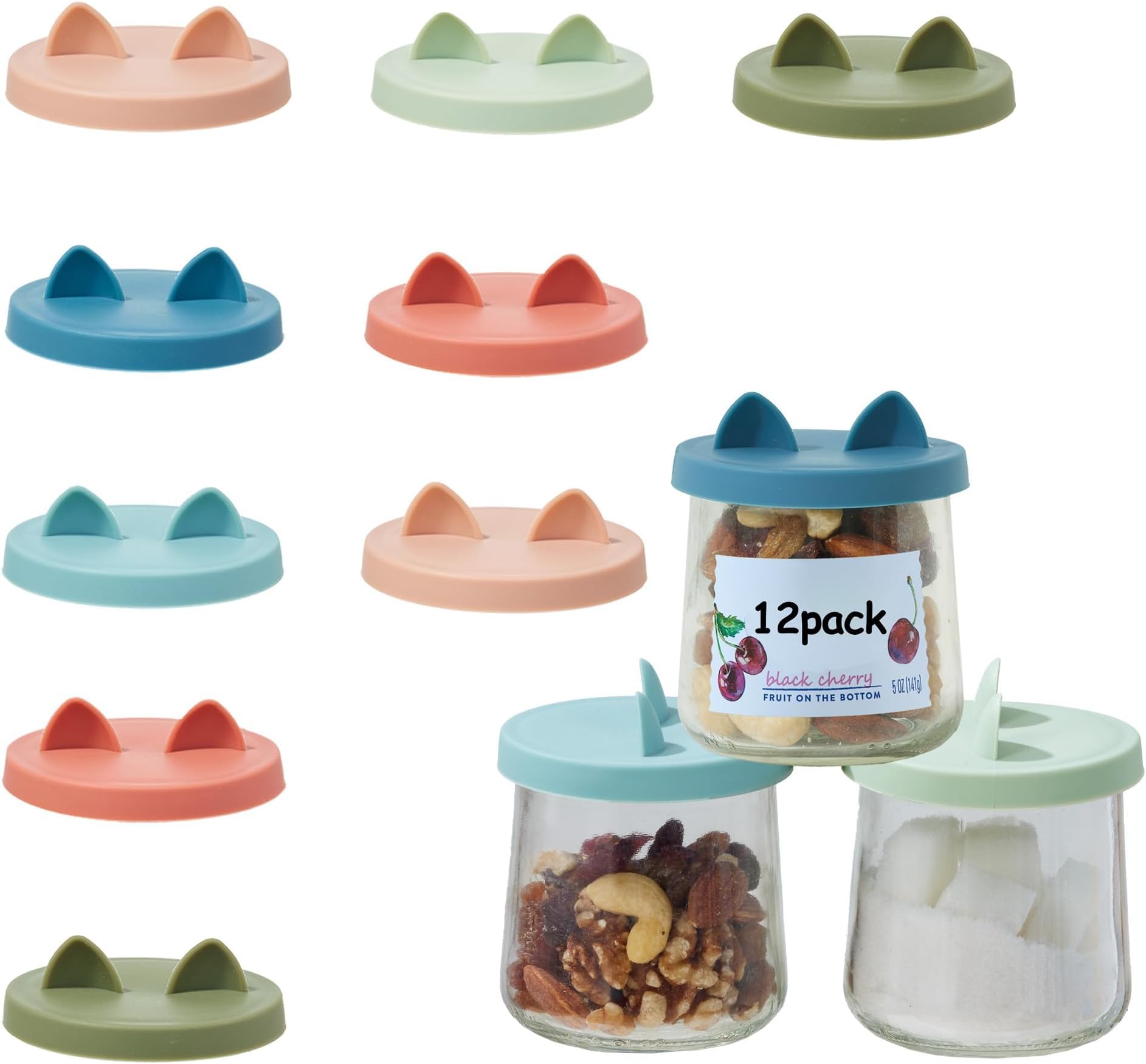Amazon.com: Oui Yogurt Jar Lids - 12 pack Oui Lids for Yoplait Yogurt ...