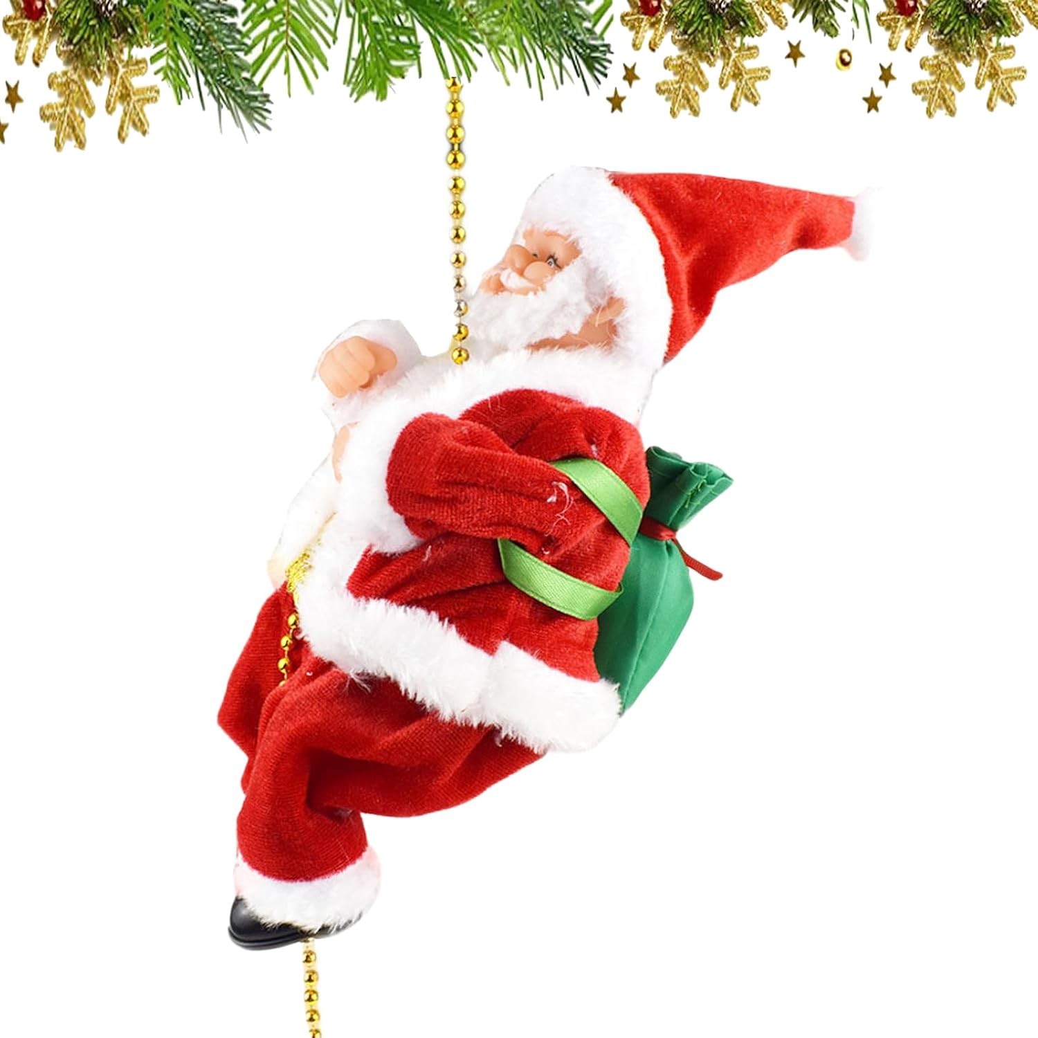 Amazon.com: Climbing Santa with Music, Electric Santa Climbing Rope ...