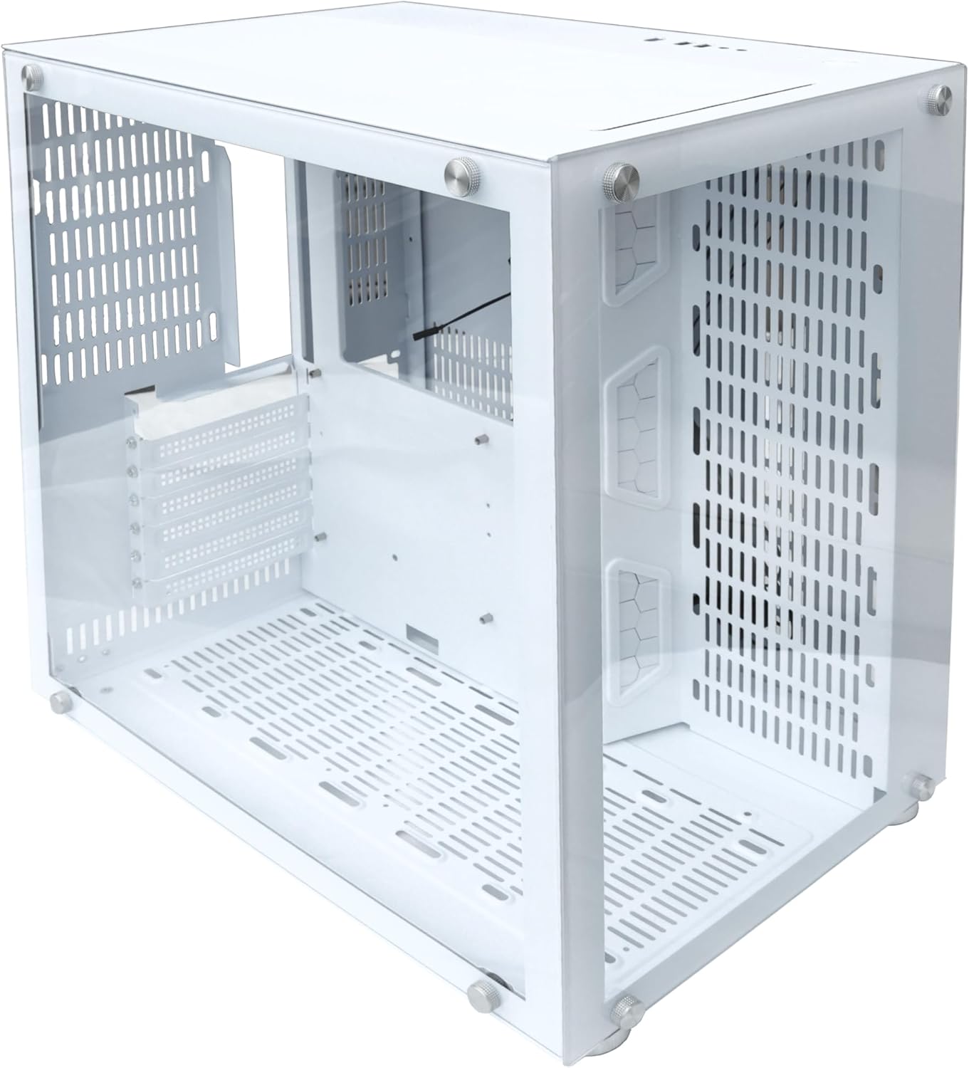 Amazon.com: Tower White PC Computer Case with Tempered Glass for M-ATX ...