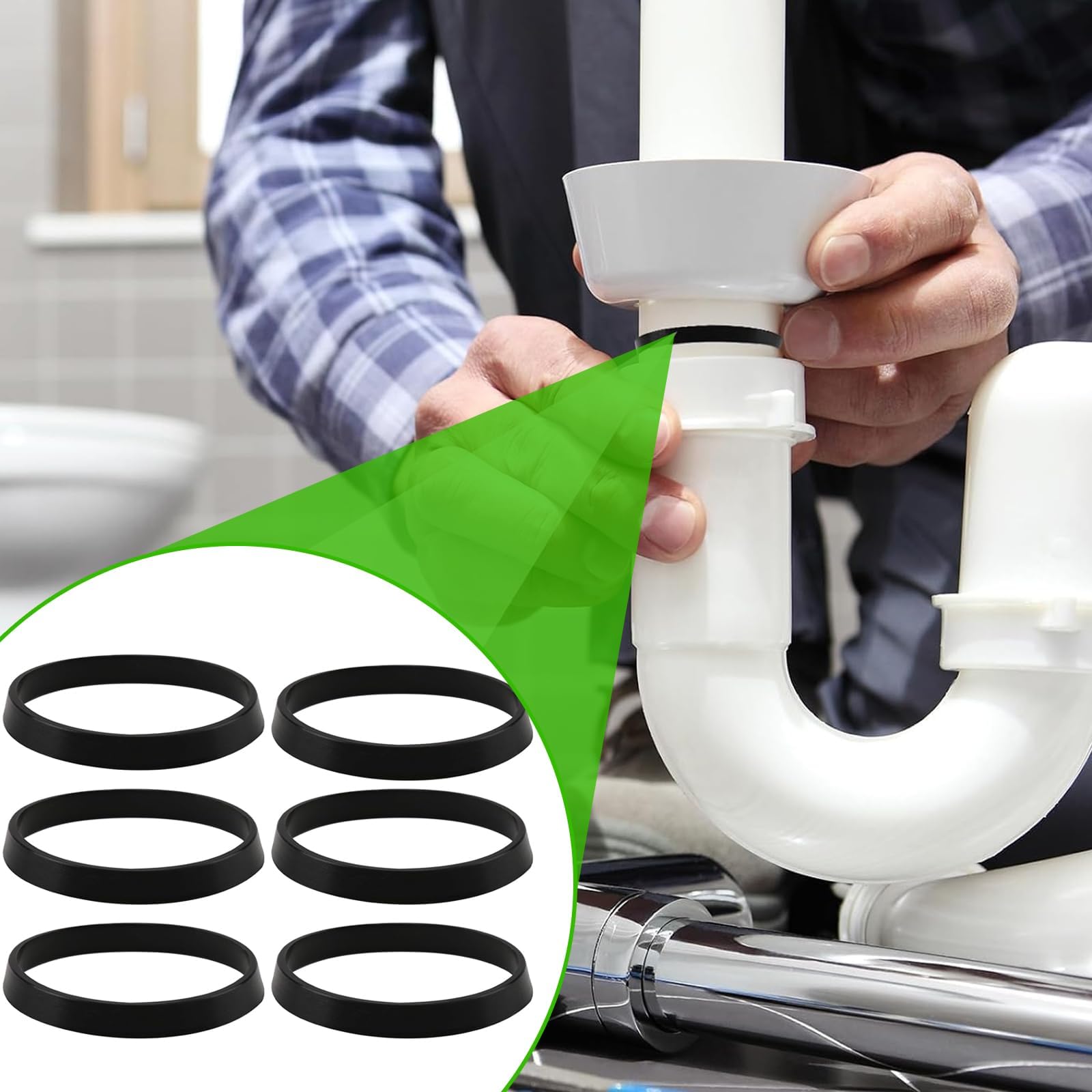 Sink Plug Slip Joint Washer Aazon.co: Qrity 6 PCS Cone Seal Ring ...