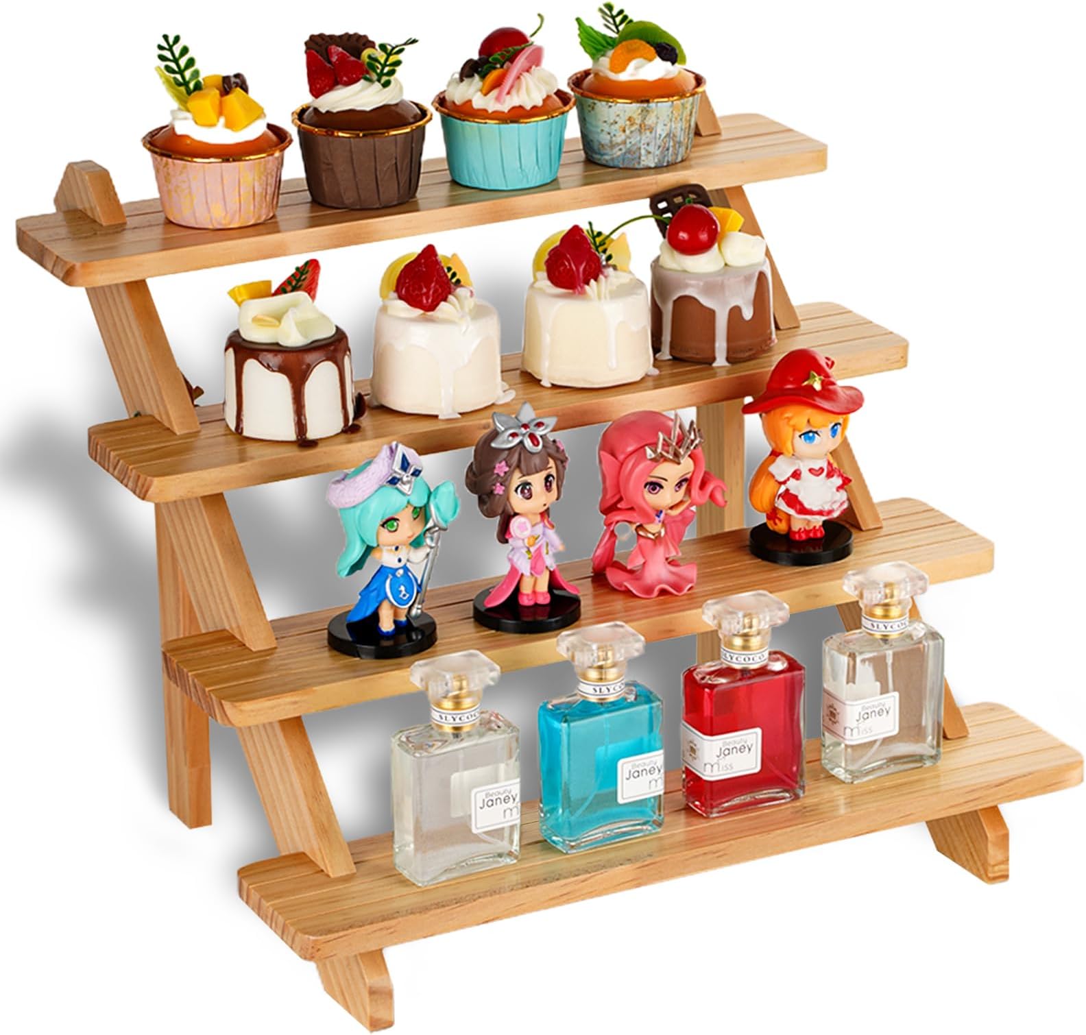 Amazon.com: ZibugZag 4-Tier Risers Display Stand, Cupcake Stand for ...