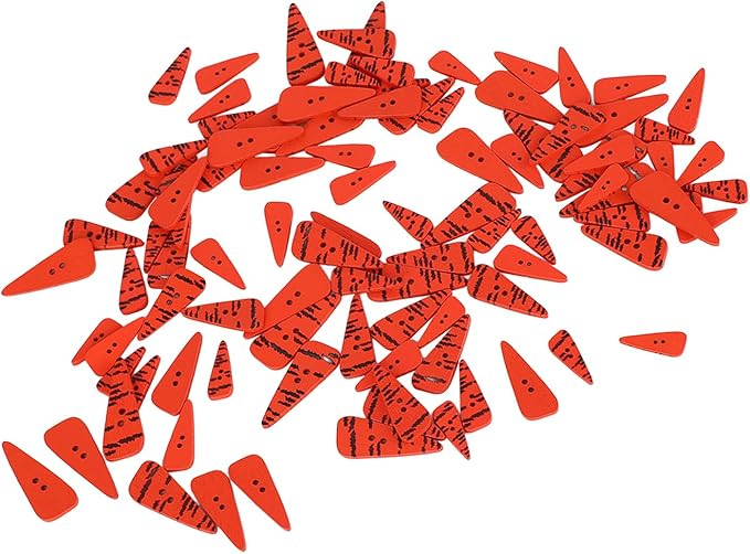 Amazon.com: Carrot Nose Buttons, 100pcs Wood Carrot Buttons Sewing ...