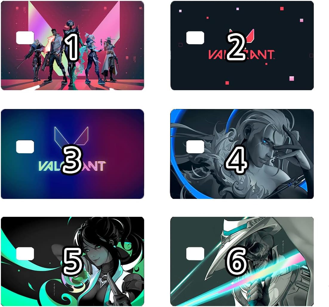 Amazon.com: Holographic Valorant Credit Card Skin Sticker Cover/Debit ...