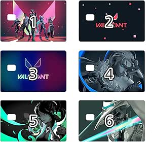 Amazon.com: Holographic Valorant Credit Card Skin Sticker Cover/Debit ...