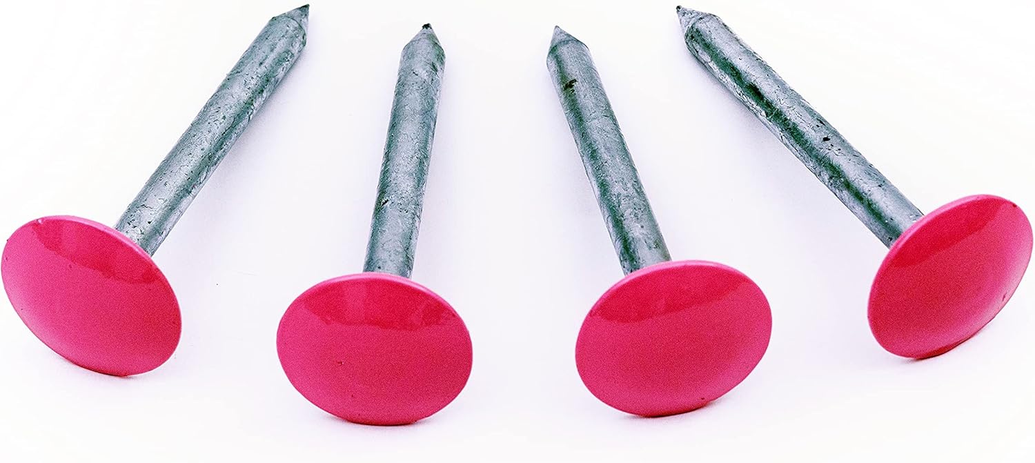 Amazon.com : Survey Stake Marine Galvanized - 4 Pack Pink : Patio, Lawn ...