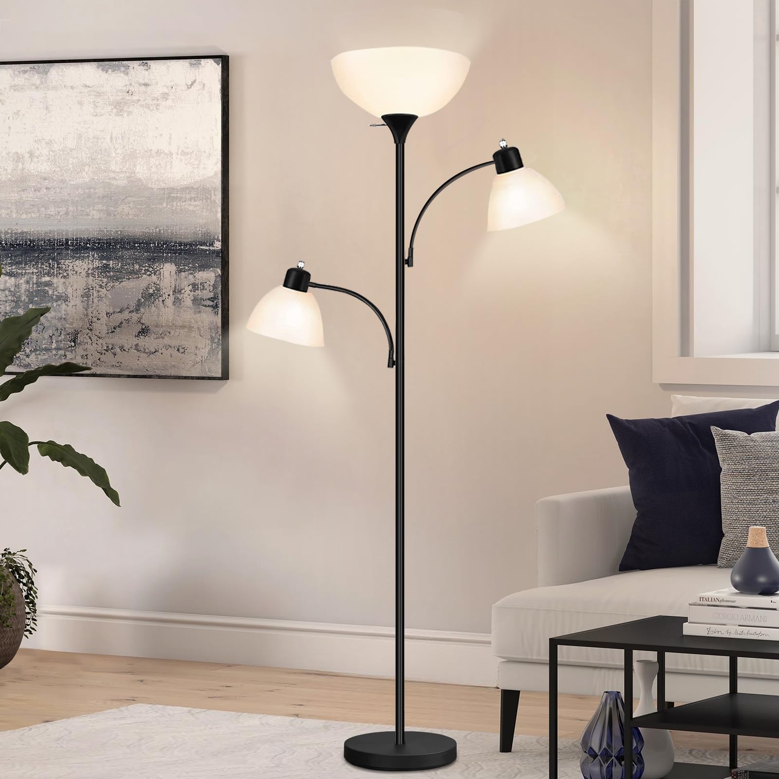 Brown Floor Lamp with Reading Light - 72" - Amazon.com