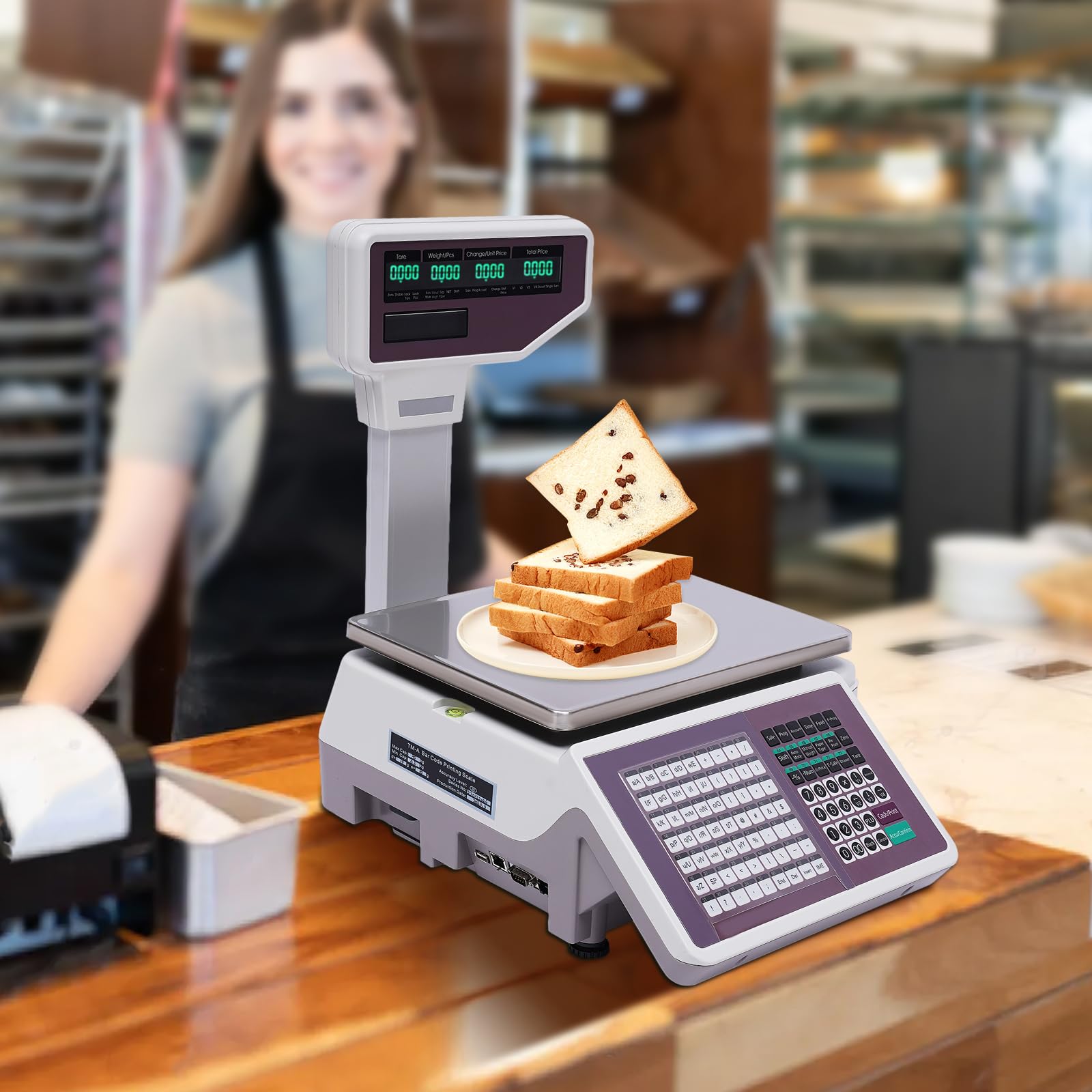 Commercial Food Scale With Printer VEVOR Electronic Price Computing