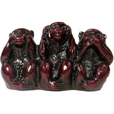 Amazon.com: 3 Wise Monkeys Statue - Hear no Evil See no Evil Speak no ...