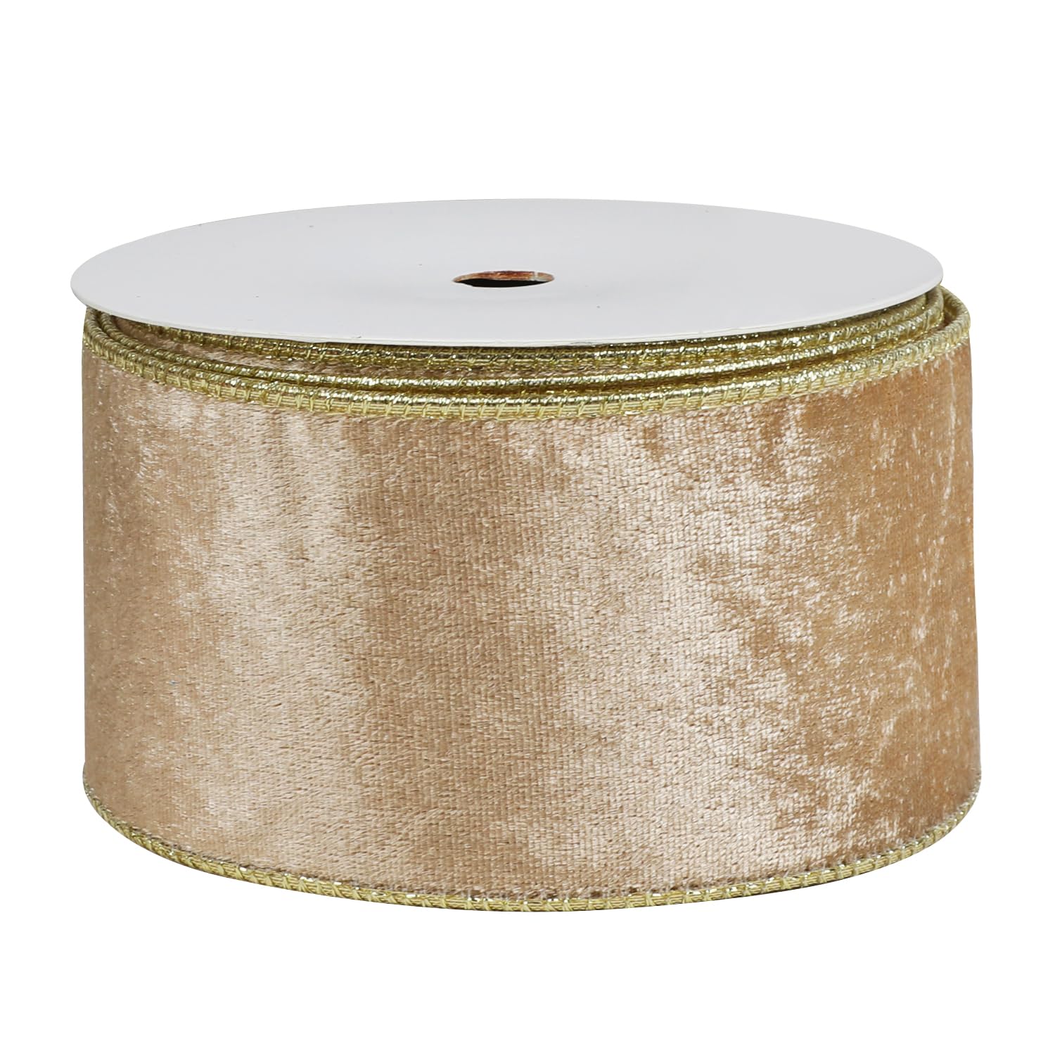 VEYLIN Champagne Satin Ribbon 63mm, 9m(10 Yards) Double Sided Solid ...