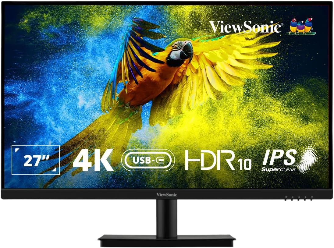 ViewSonic (from USA) - VA2709U-4K 68.58 Cm (27") SuperClear IPS 4k UHD Monitor | Single Cable ...
