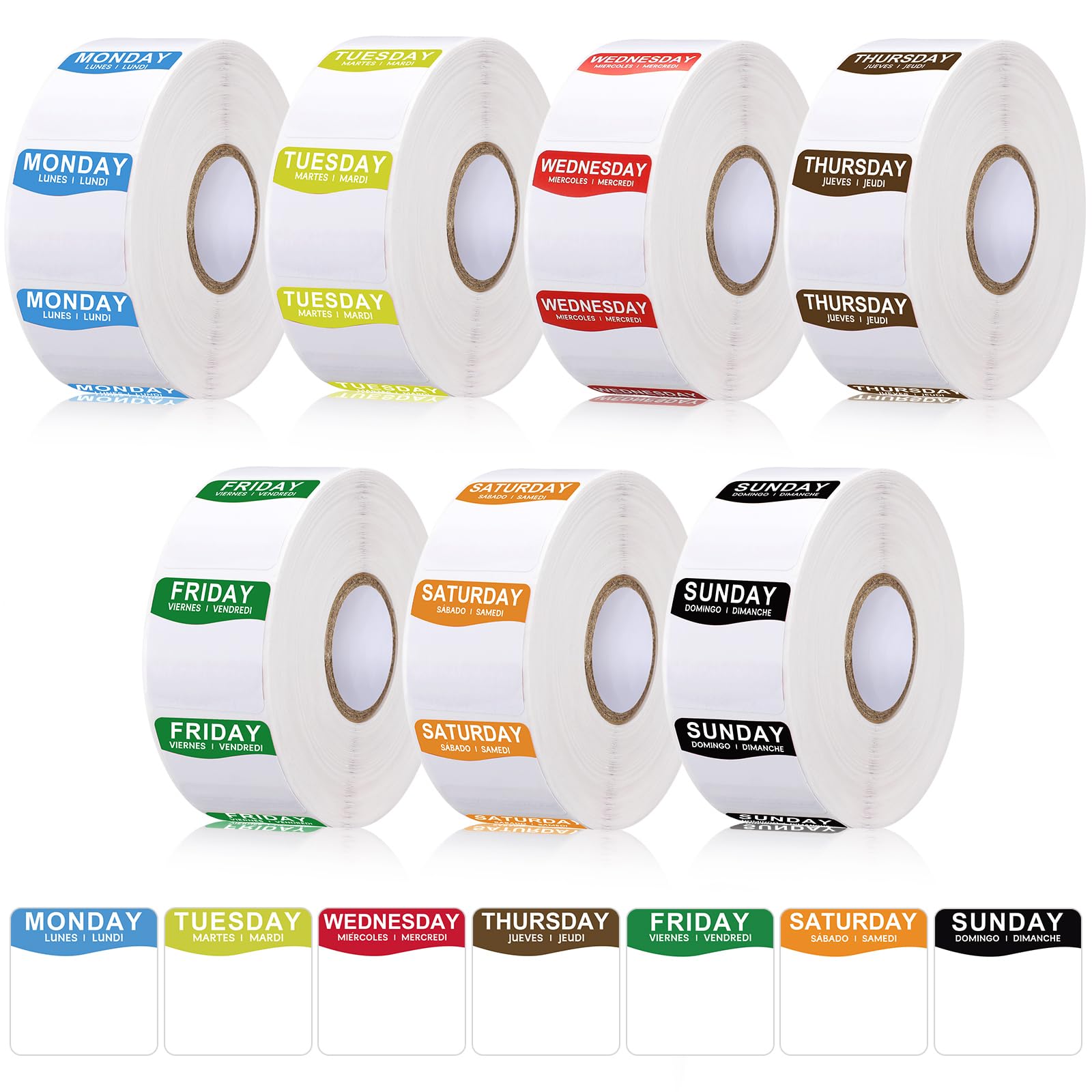 Amazon.com : Sayglossy 7000 Pcs Day of The Week Labels Food Labels ...