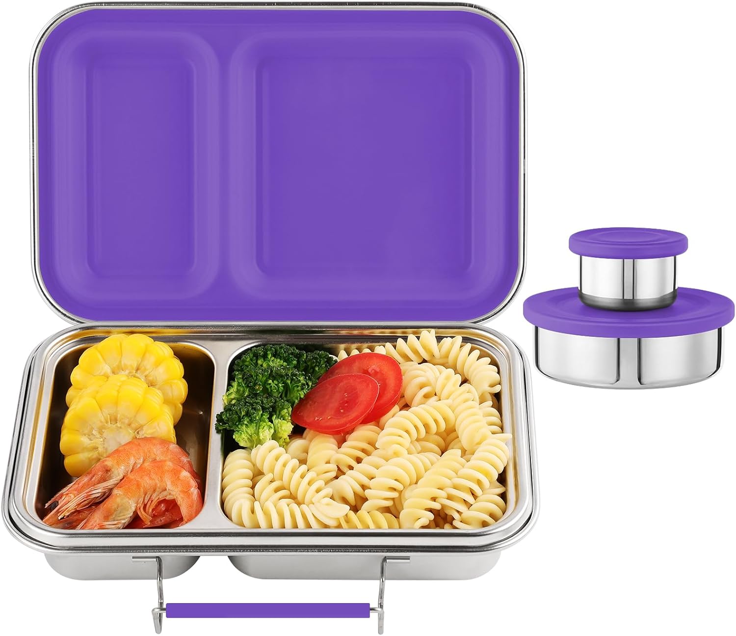 Amazon.com: AOHEA Stainless Steel Bento Box for Kids and Adults - 2 ...